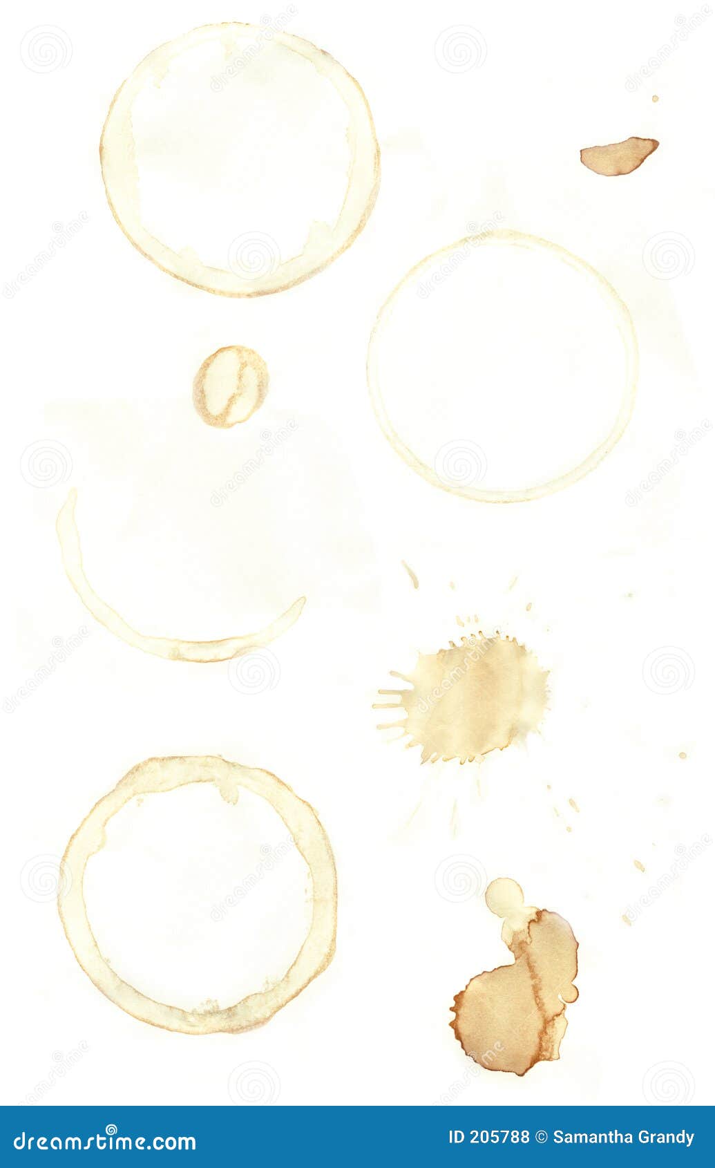Coffee Stains On Crumpled Paper, Texture, Background Royalty-Free Stock ...