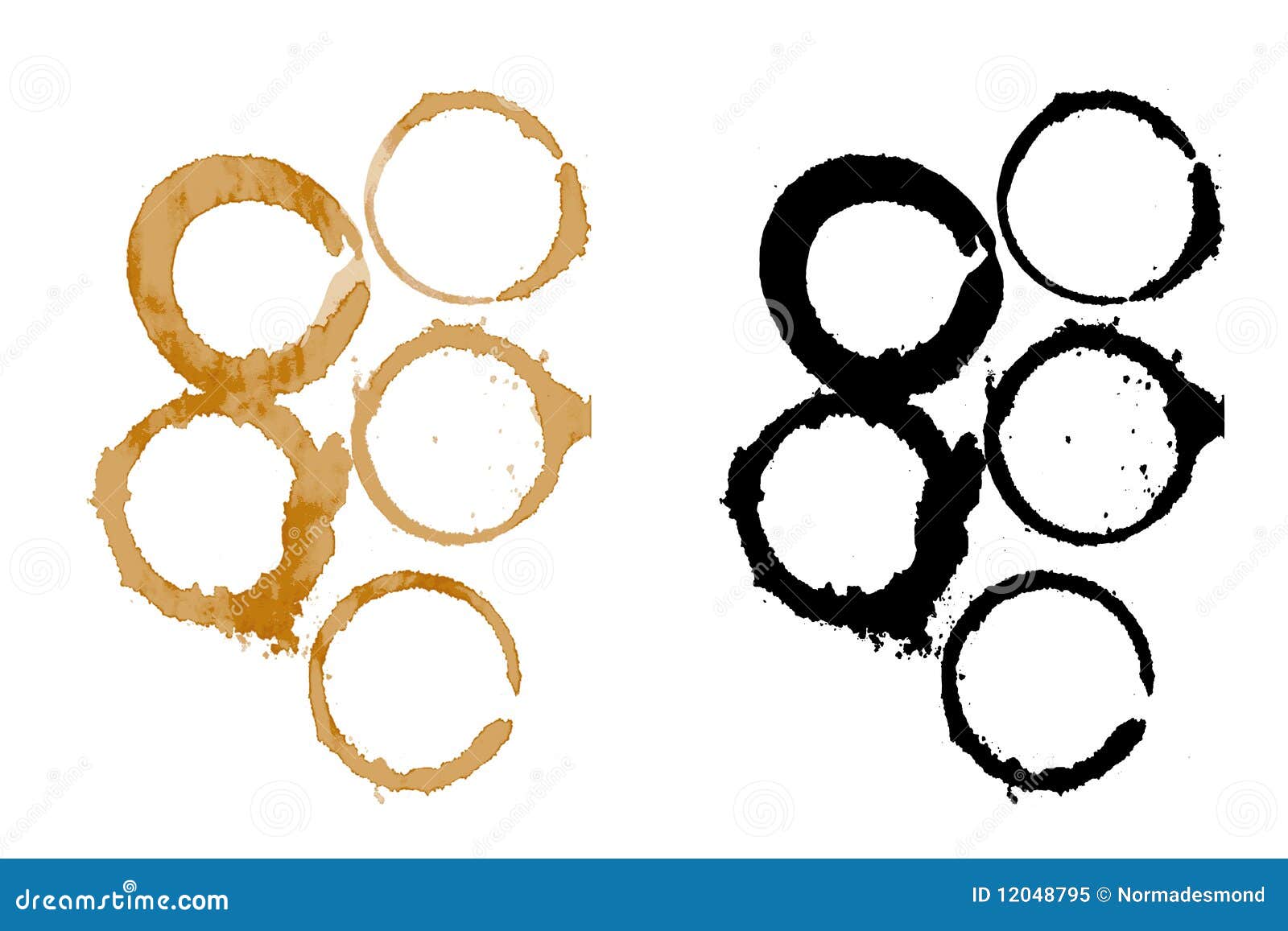 Coffee stains 3 stock illustration. Illustration of cappuccino - 12048795