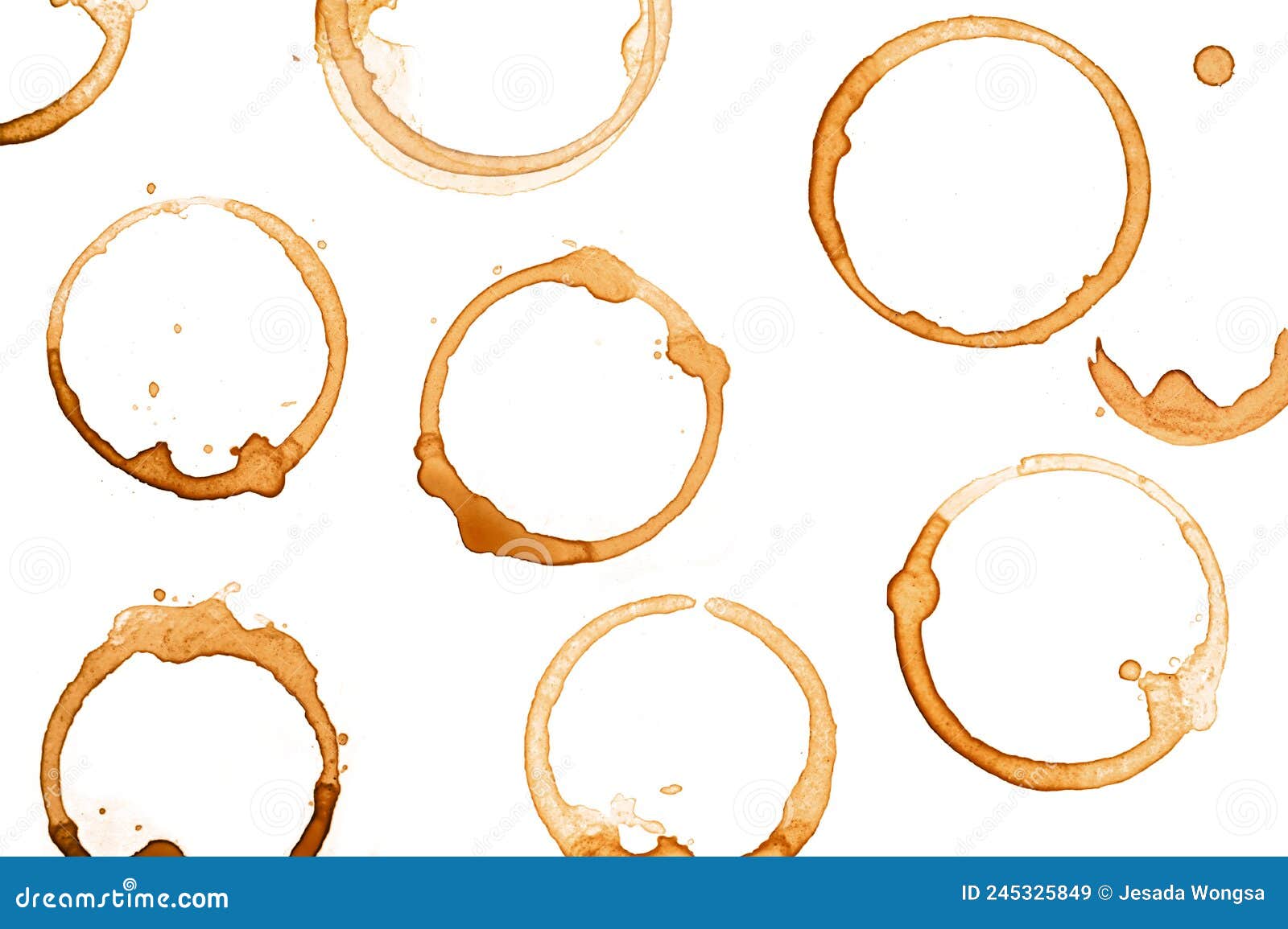 Coffee Stains and Coffee Cup Marks Splatters Design Pack Stock Image ...