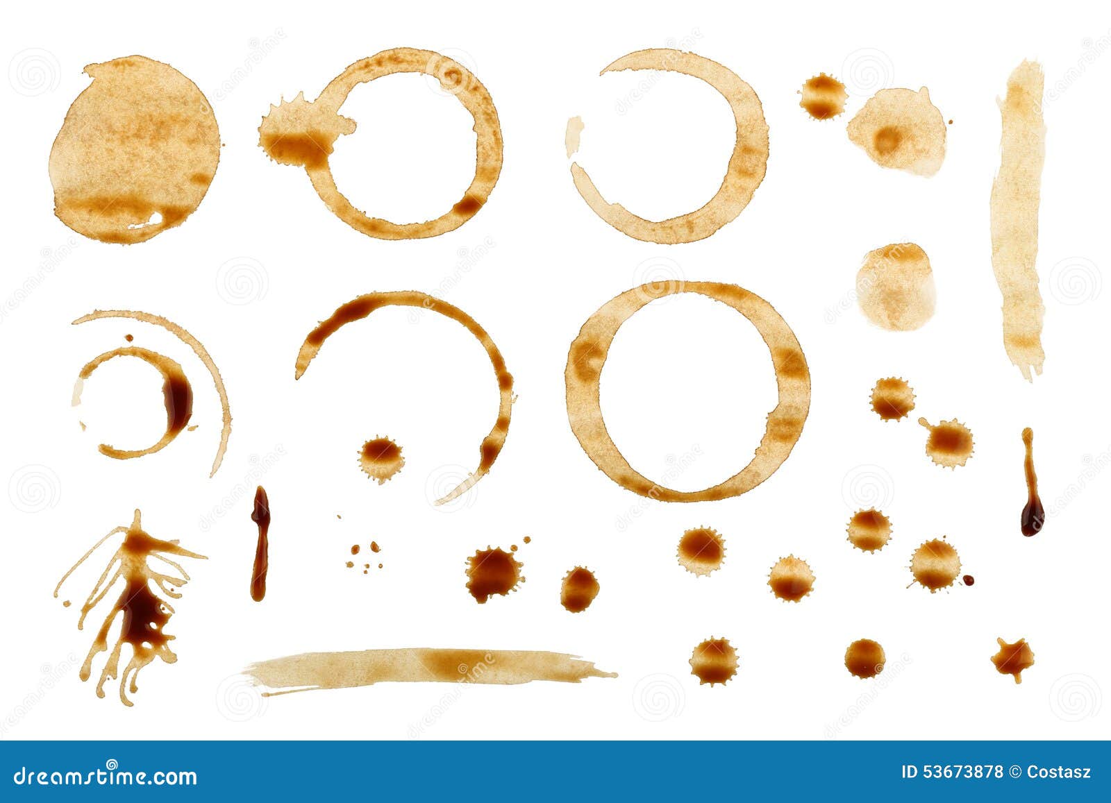 Coffee stains stock photo. Image of dirt, beverage, cafe - 53673878