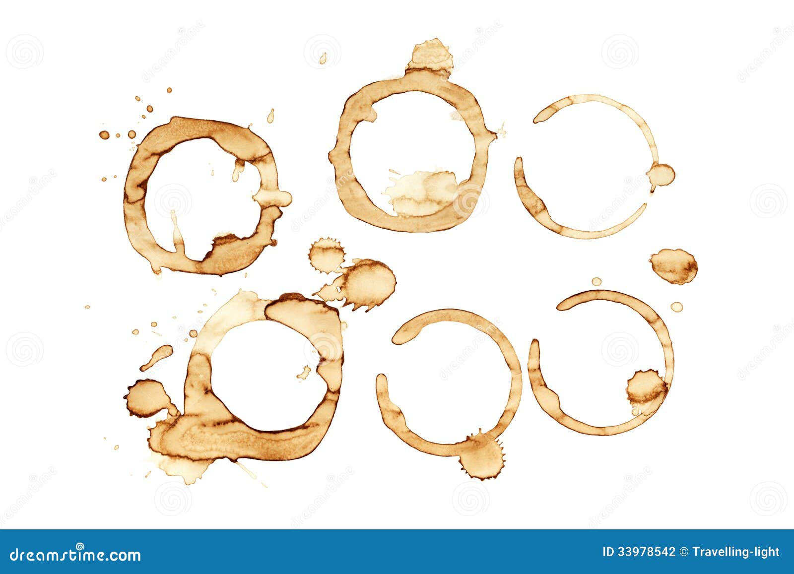 Coffee Stains On Crumpled Paper, Texture, Background Royalty-Free Stock ...