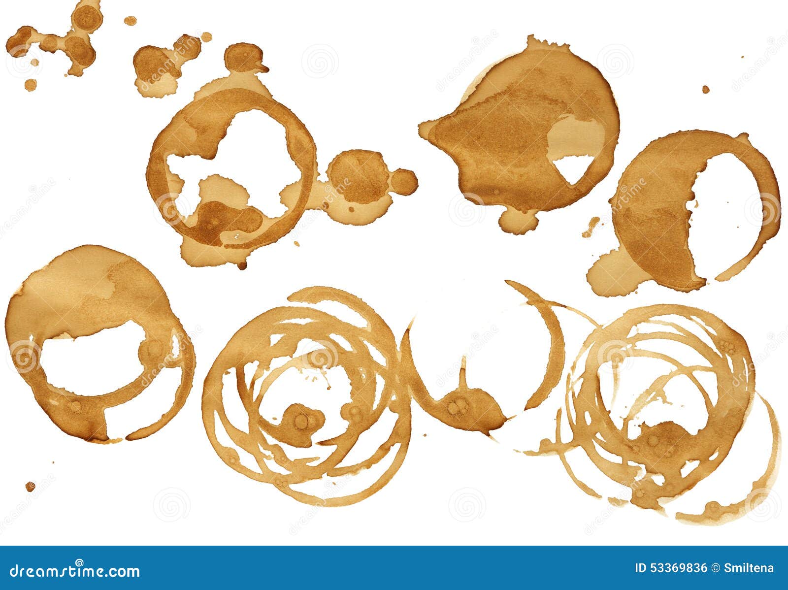 Coffee stains stock illustration. Illustration of grunge - 53369836