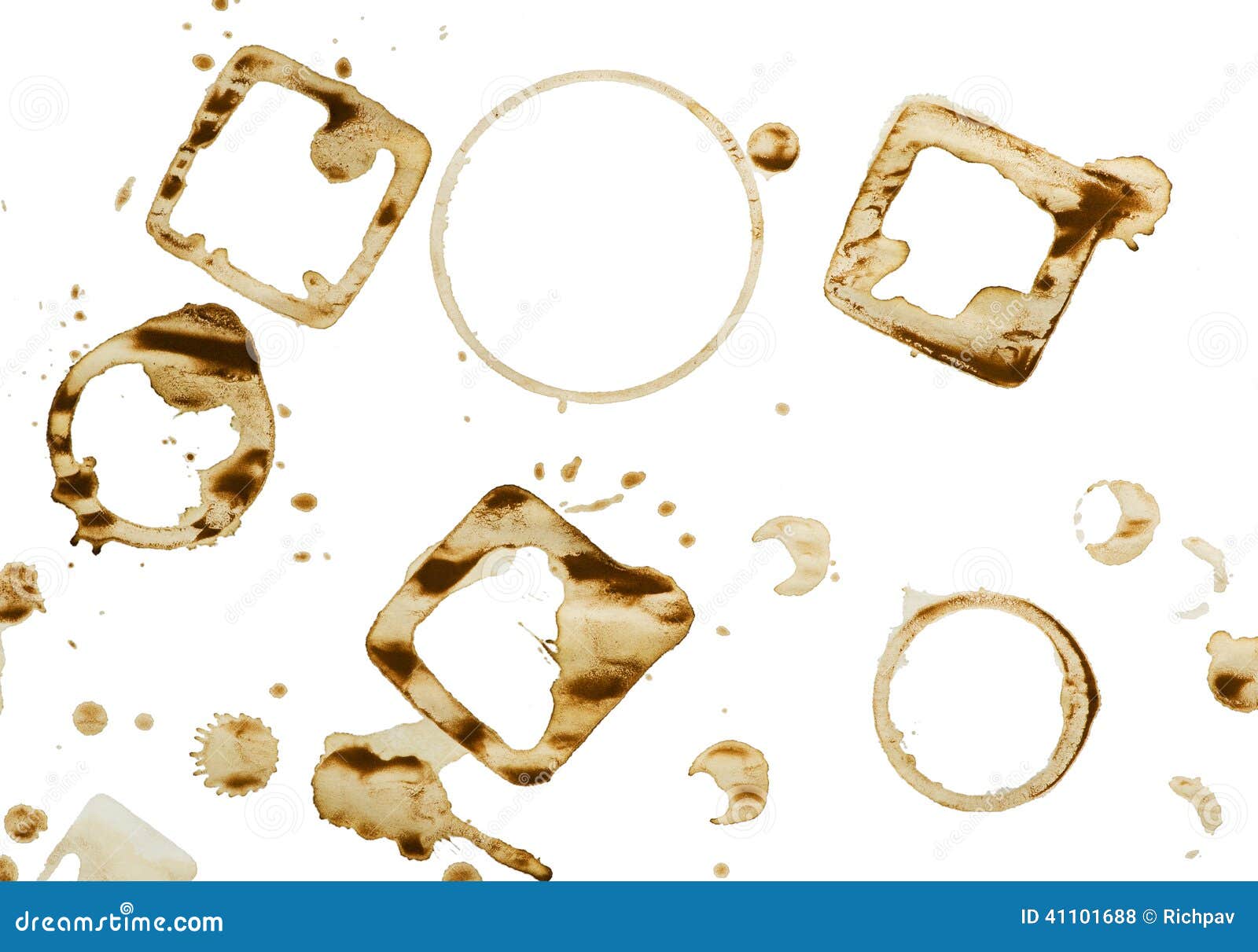 Coffee stains stock photo. Image of circle, liquid, drips - 41101688