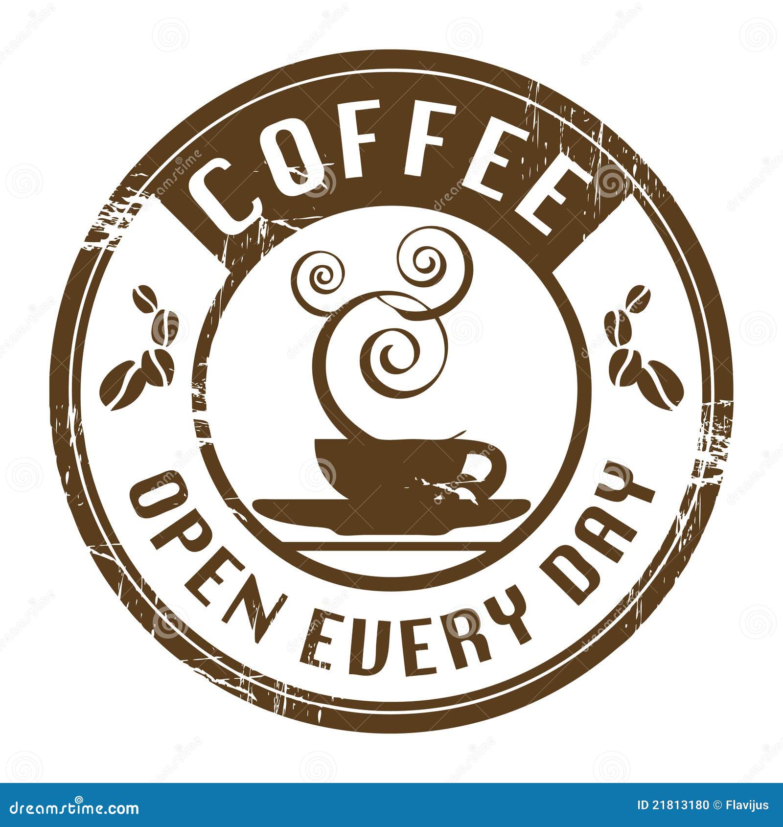 Coffee stamp stock vector. Illustration of grunge, imprint - 21813180