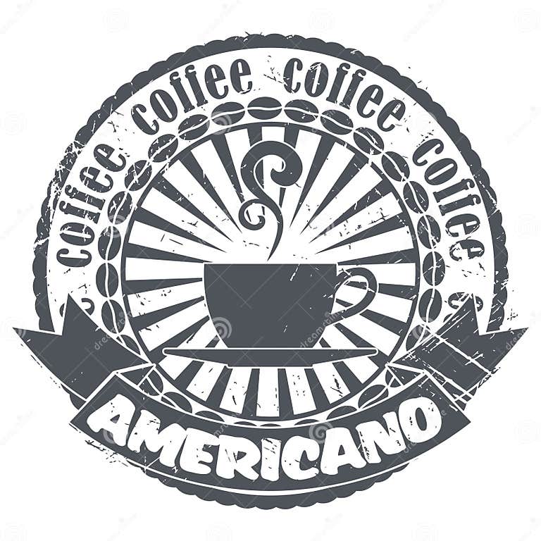 Coffee stamp stock vector. Illustration of brown, black - 35673177