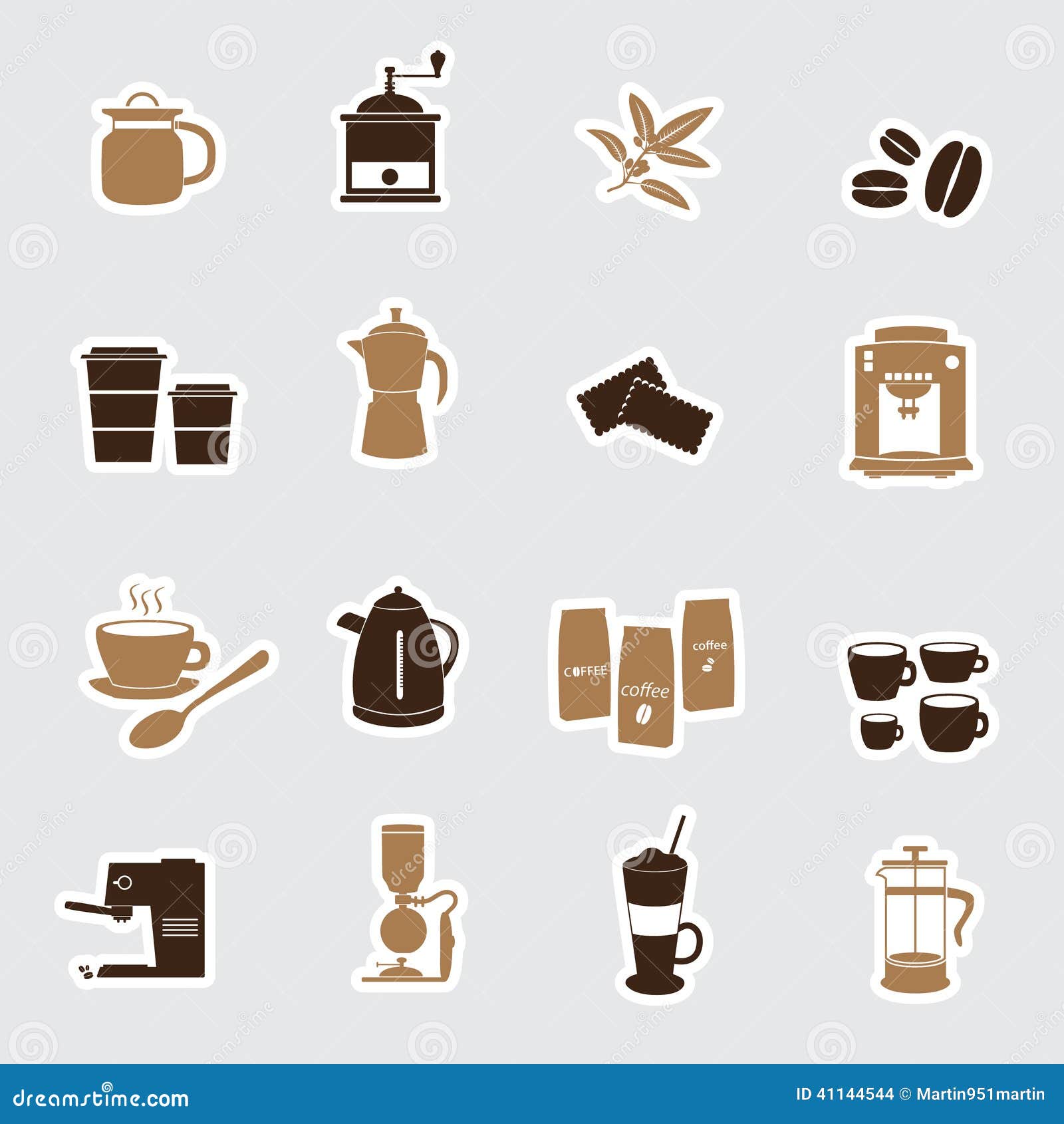 Coffee Stickers Vector Illustration | CartoonDealer.com #24724310