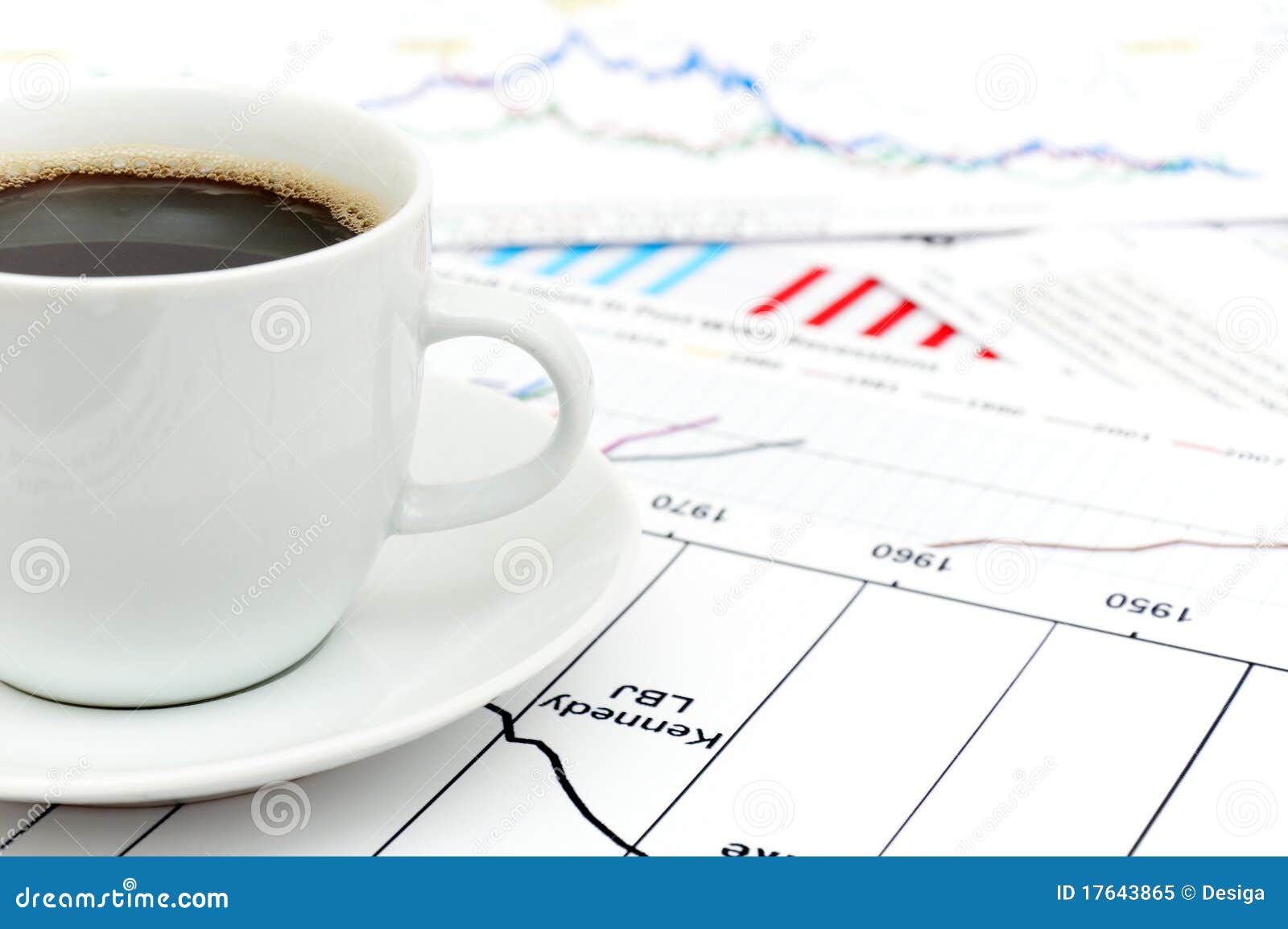 Coffee and Stock Chart stock image. Image of nasdaq, java - 17643865