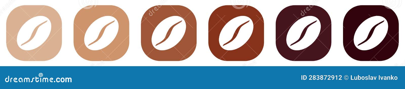 Coffee Strength Scale, Different Colour Beans To Show Intensity or ...