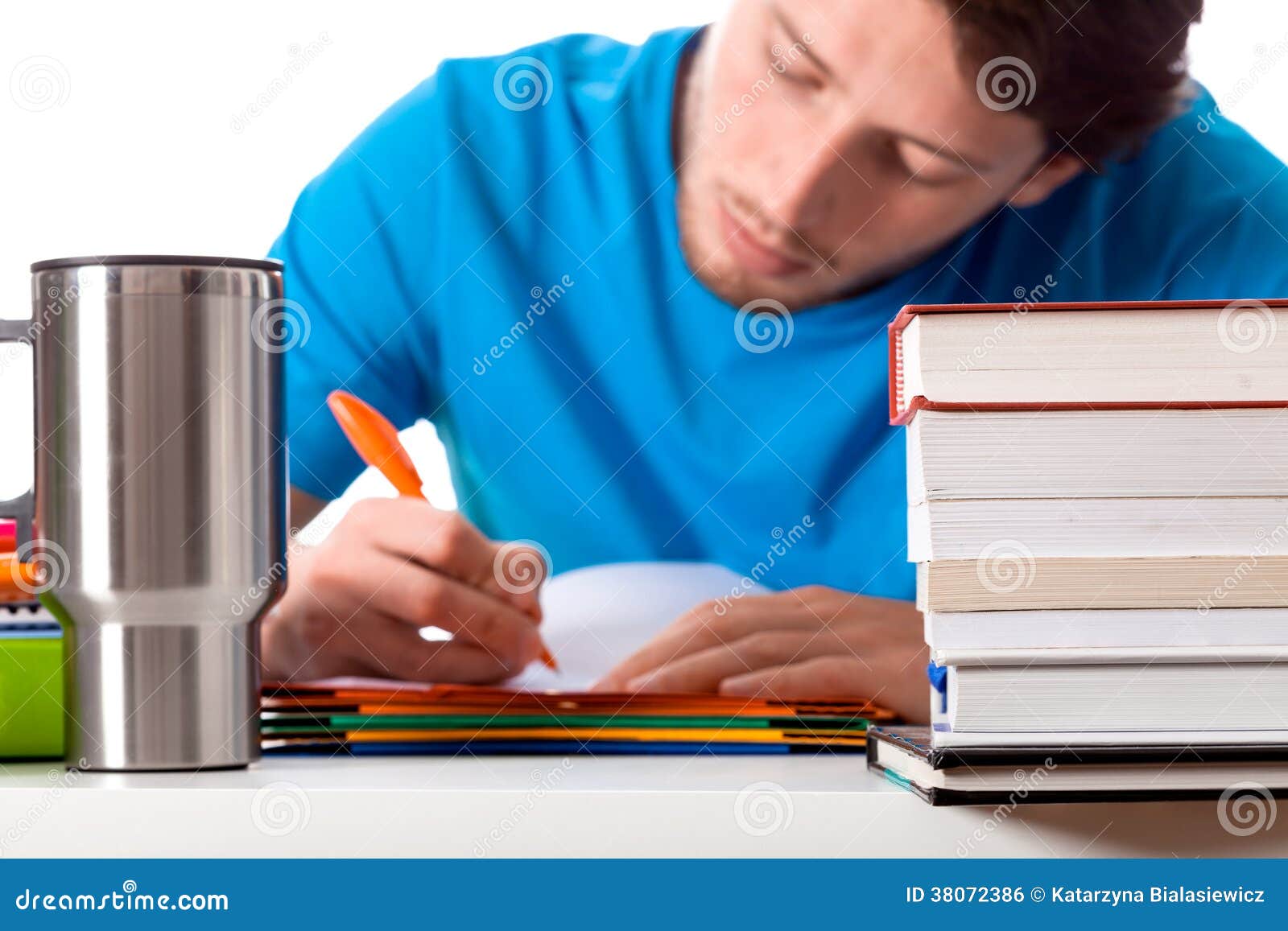 Coffee and studying stock photo. Image of making, book - 38072386