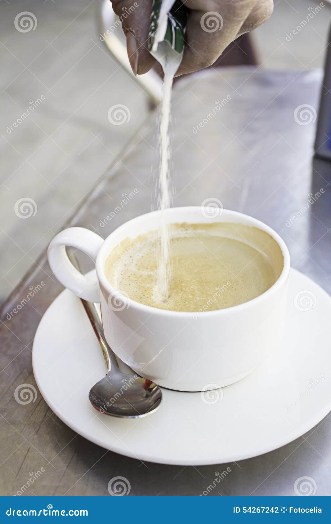 Coffee with sugar stock photo. Image of dessert, beverage - 54267242