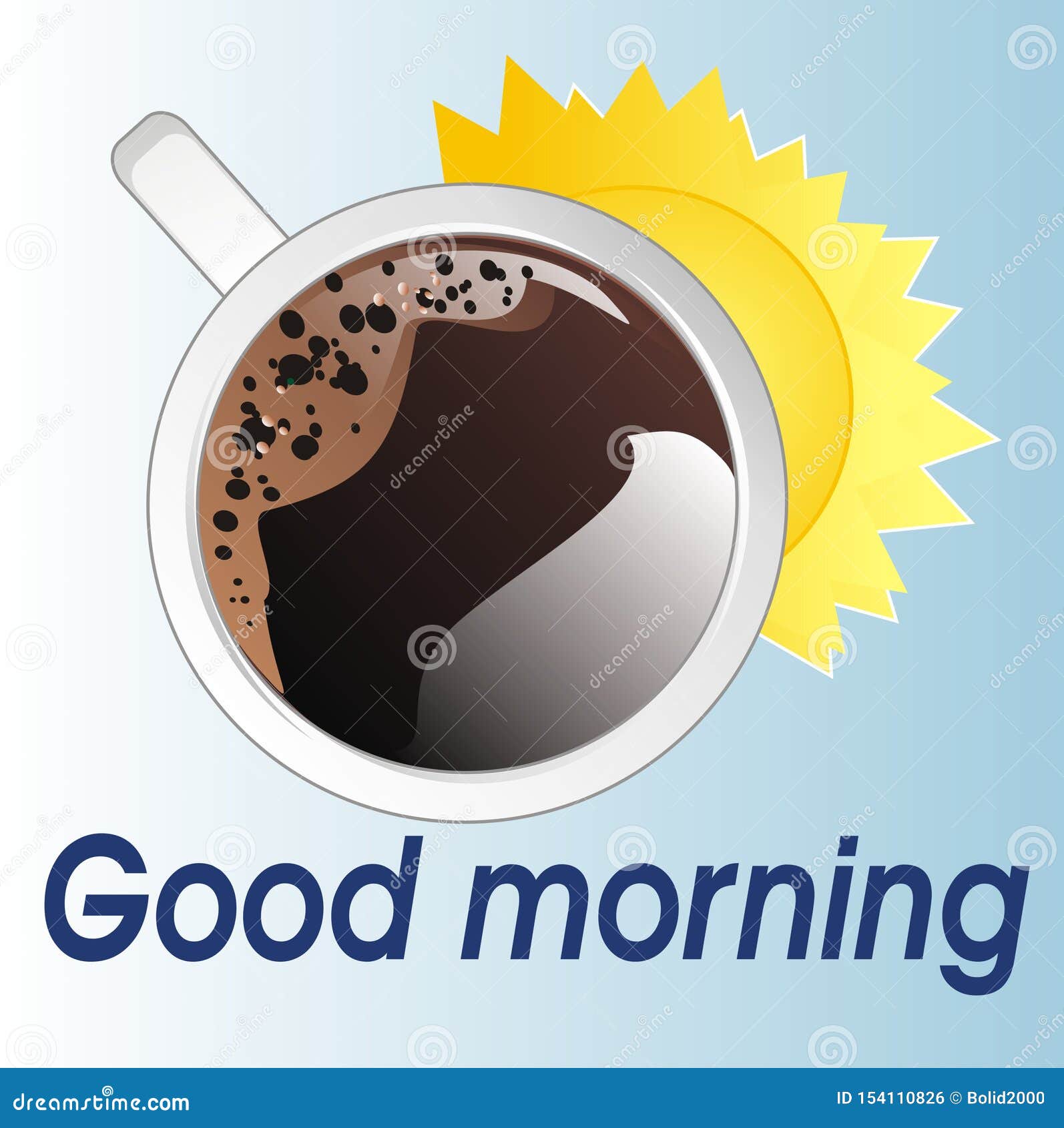 Coffee in sunny day stock illustration. Illustration of caffeine ...