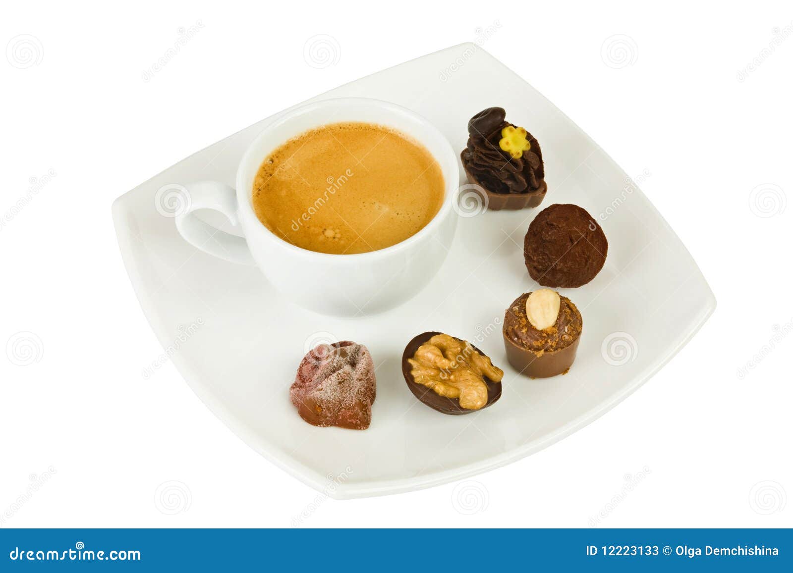Coffee and sweets stock image. Image of chocolate, calories - 12223133