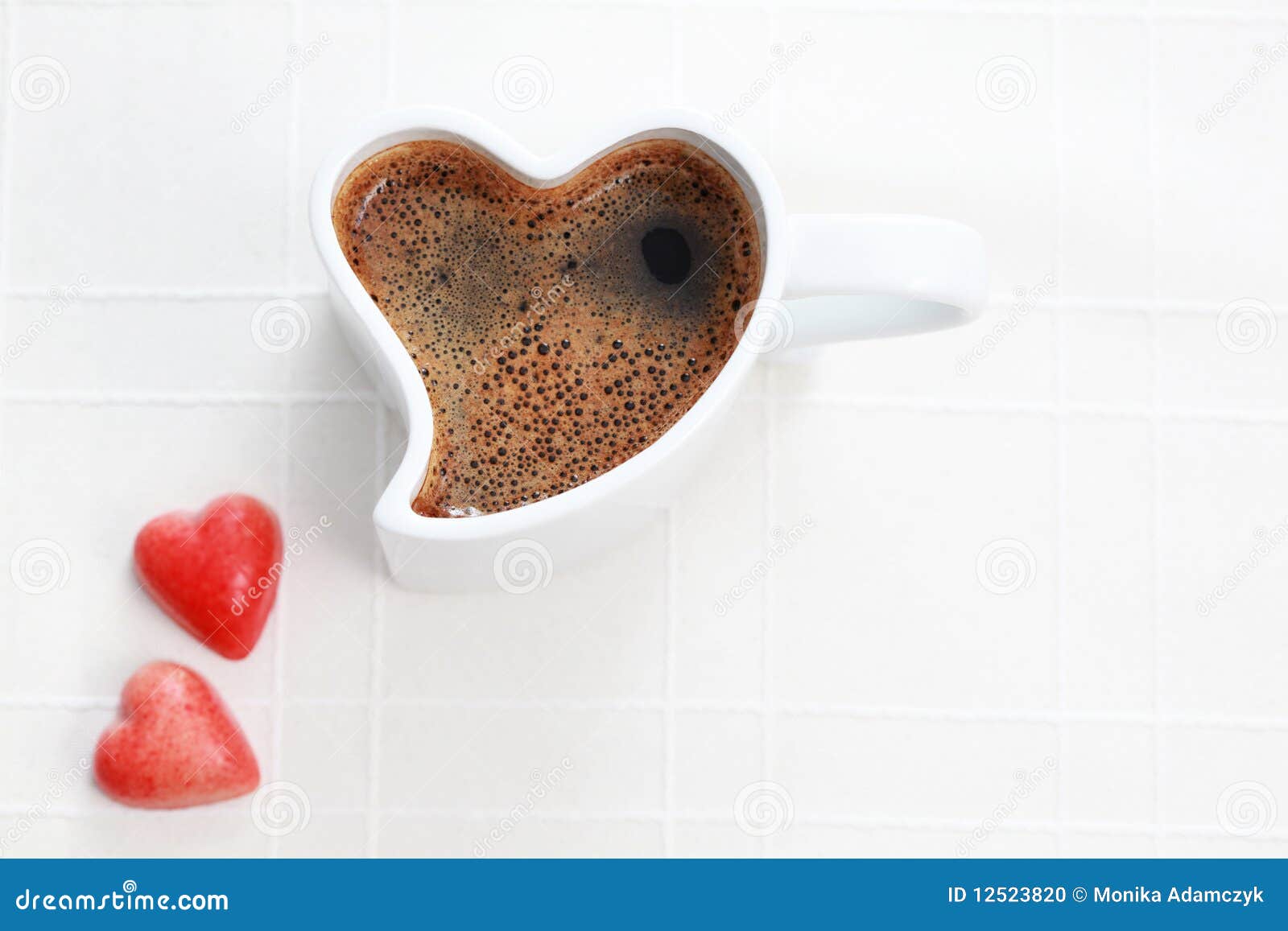 Coffee and sweets stock photo. Image of heart, gourmet - 12523820