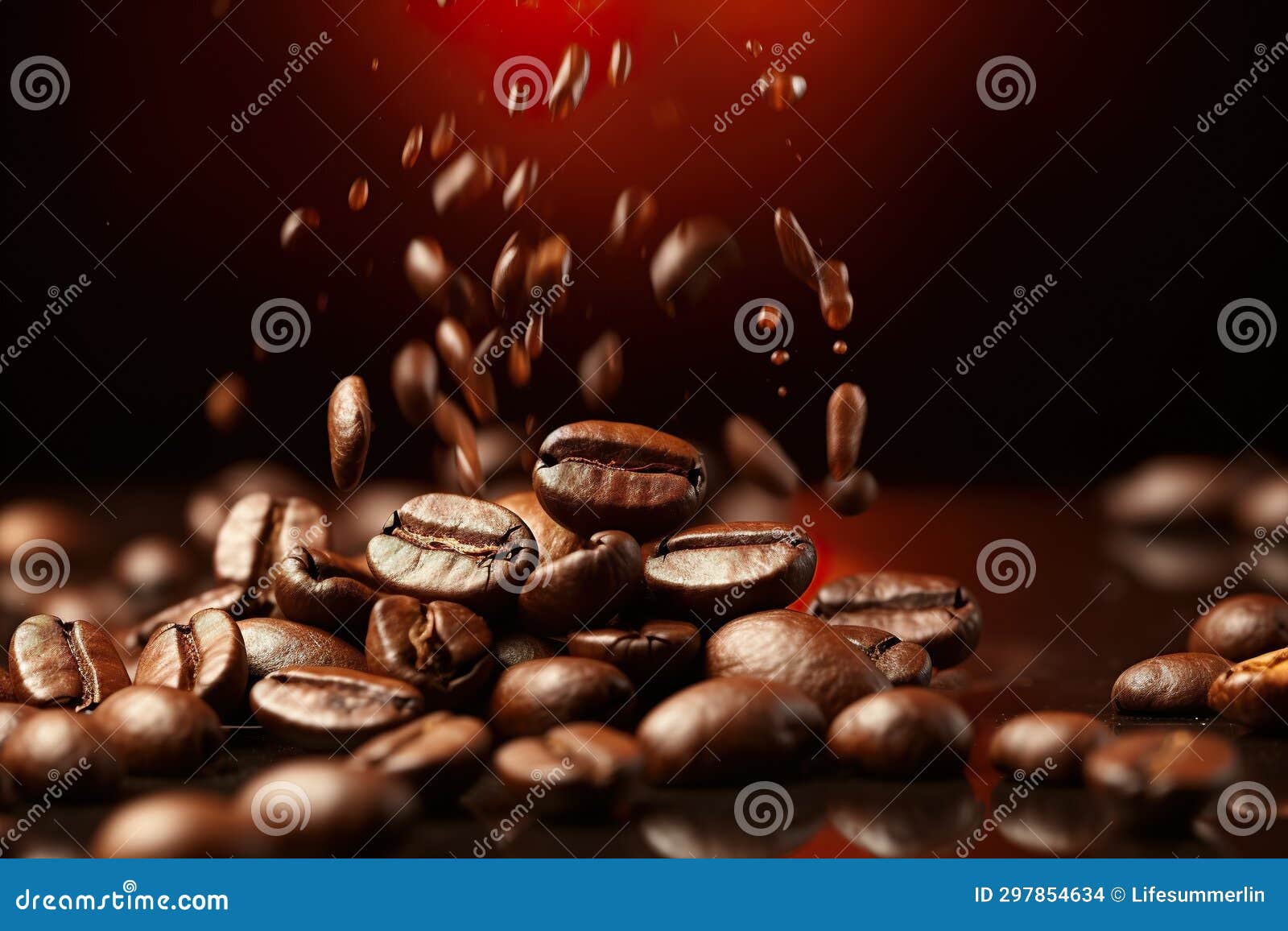 Coffee Symphony: Dancing Coffee Beans. Stock Illustration ...