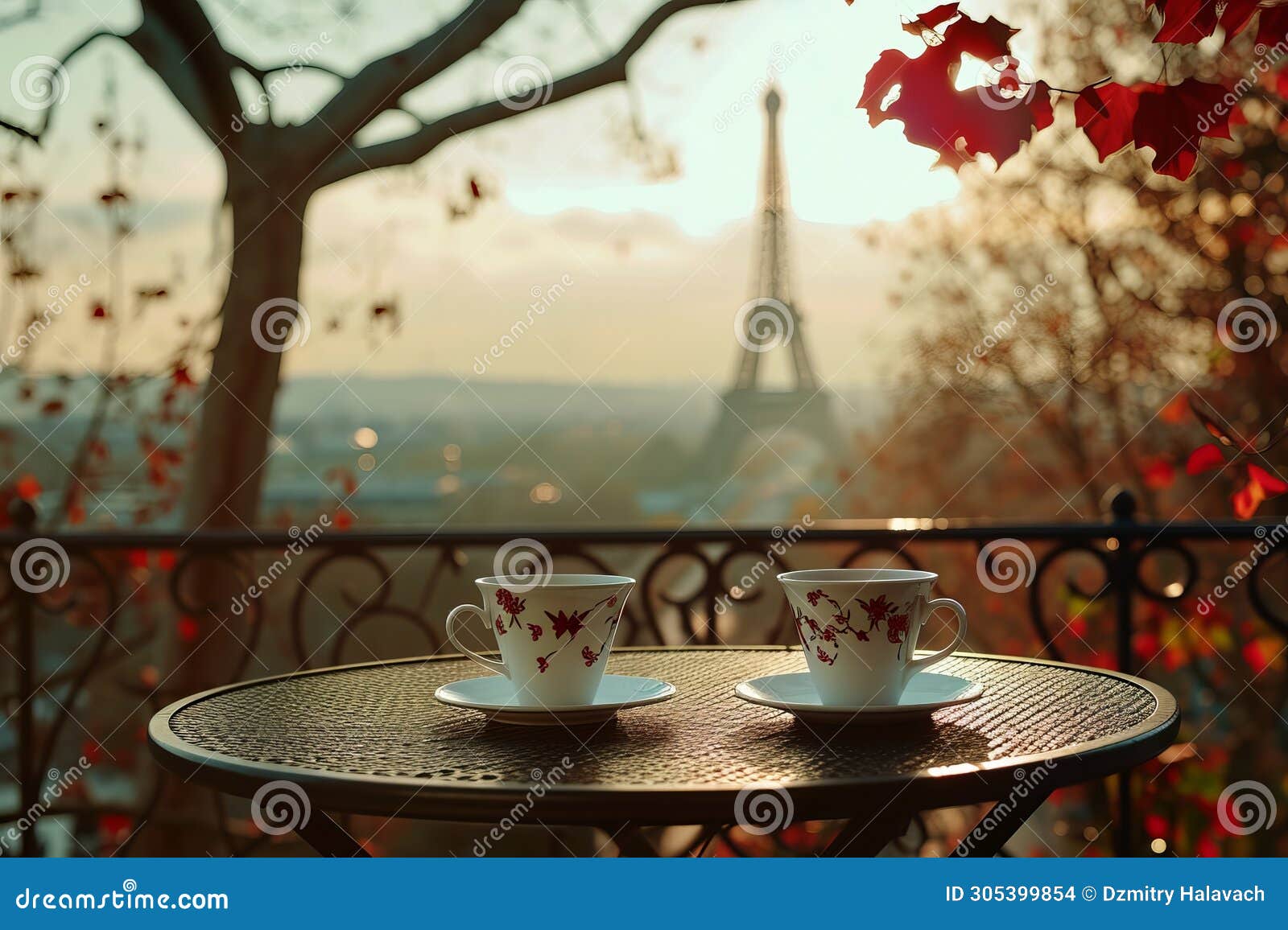 Coffee on Table and Eiffel Tower in Paris Stock Photo - Image of retro ...