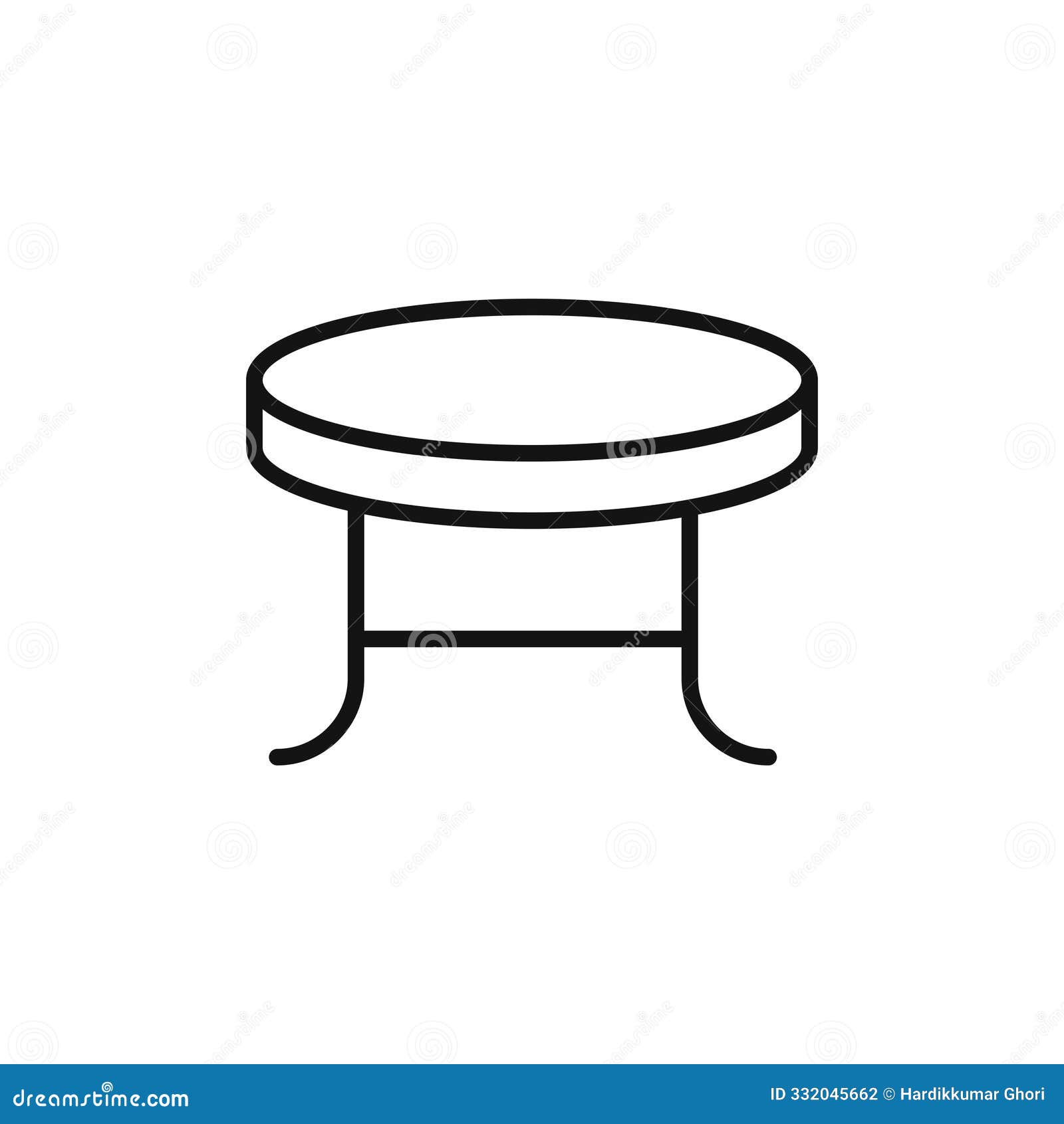 Coffee Table Icon Symbol on White Background Stock Vector ...