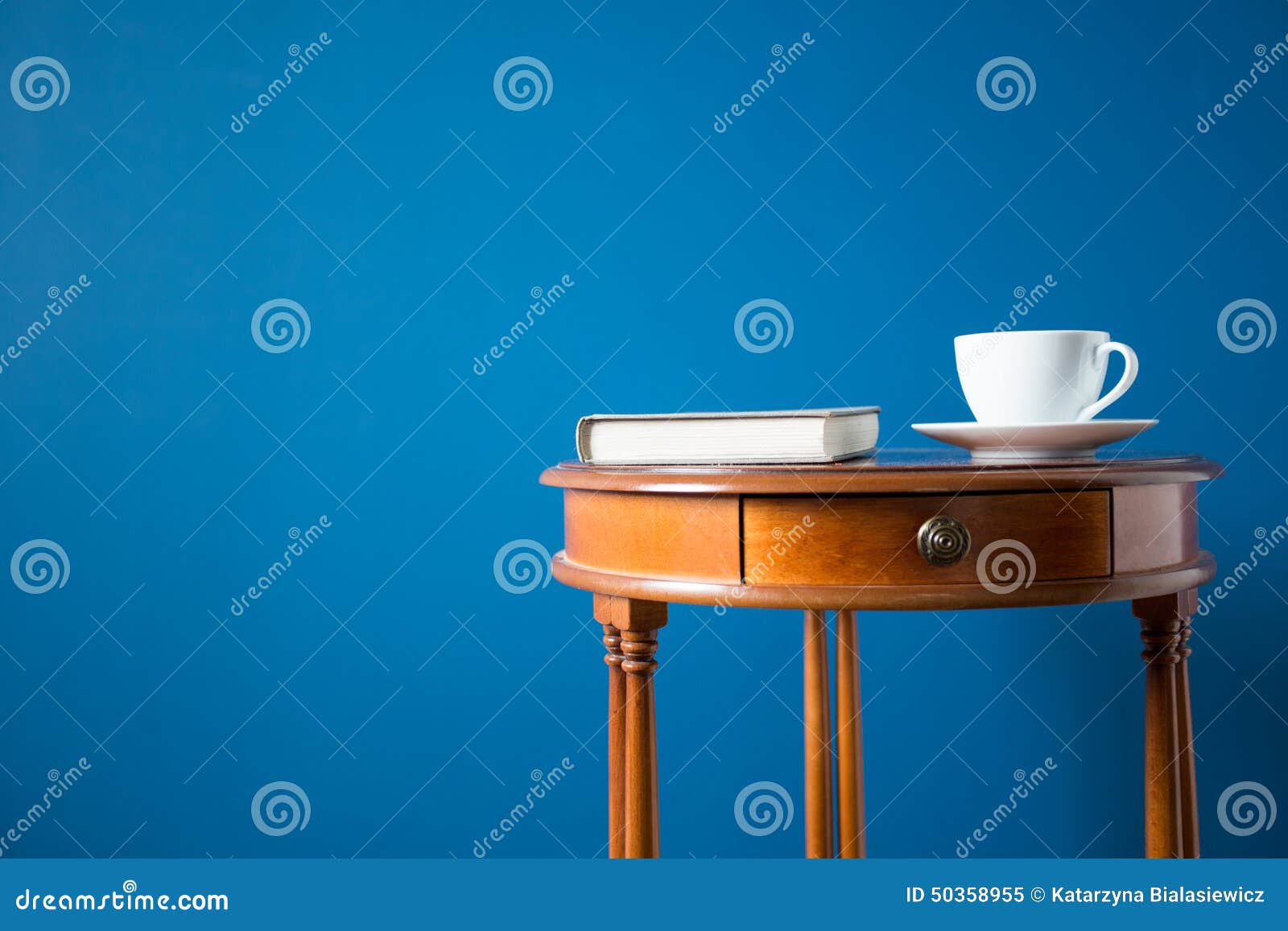 Coffee Table Isolated on Blue Stock Image - Image of elegant, antique ...