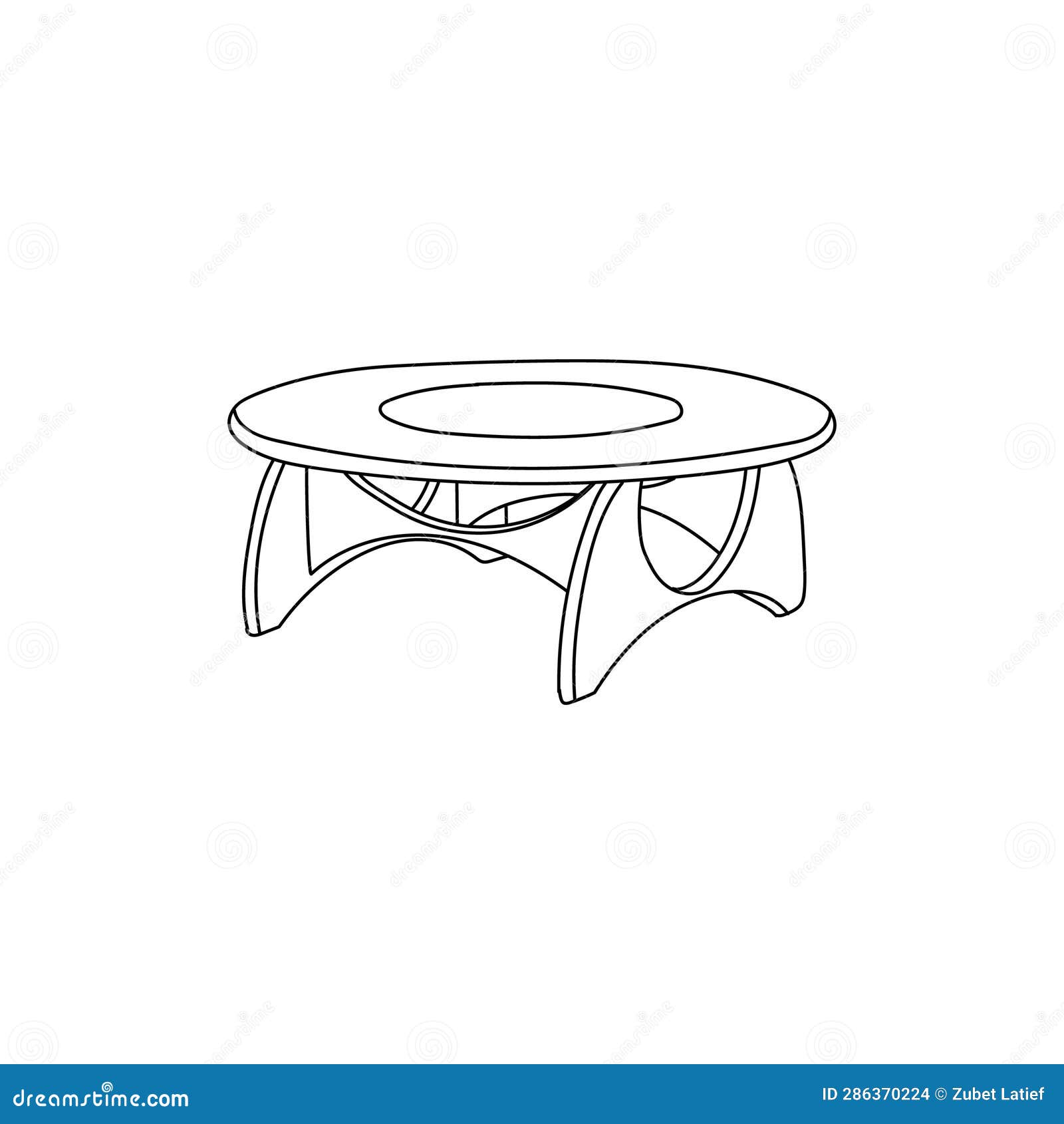 Coffee Table Line Icon, Outline Vector, Linear Style Logo Illustration ...