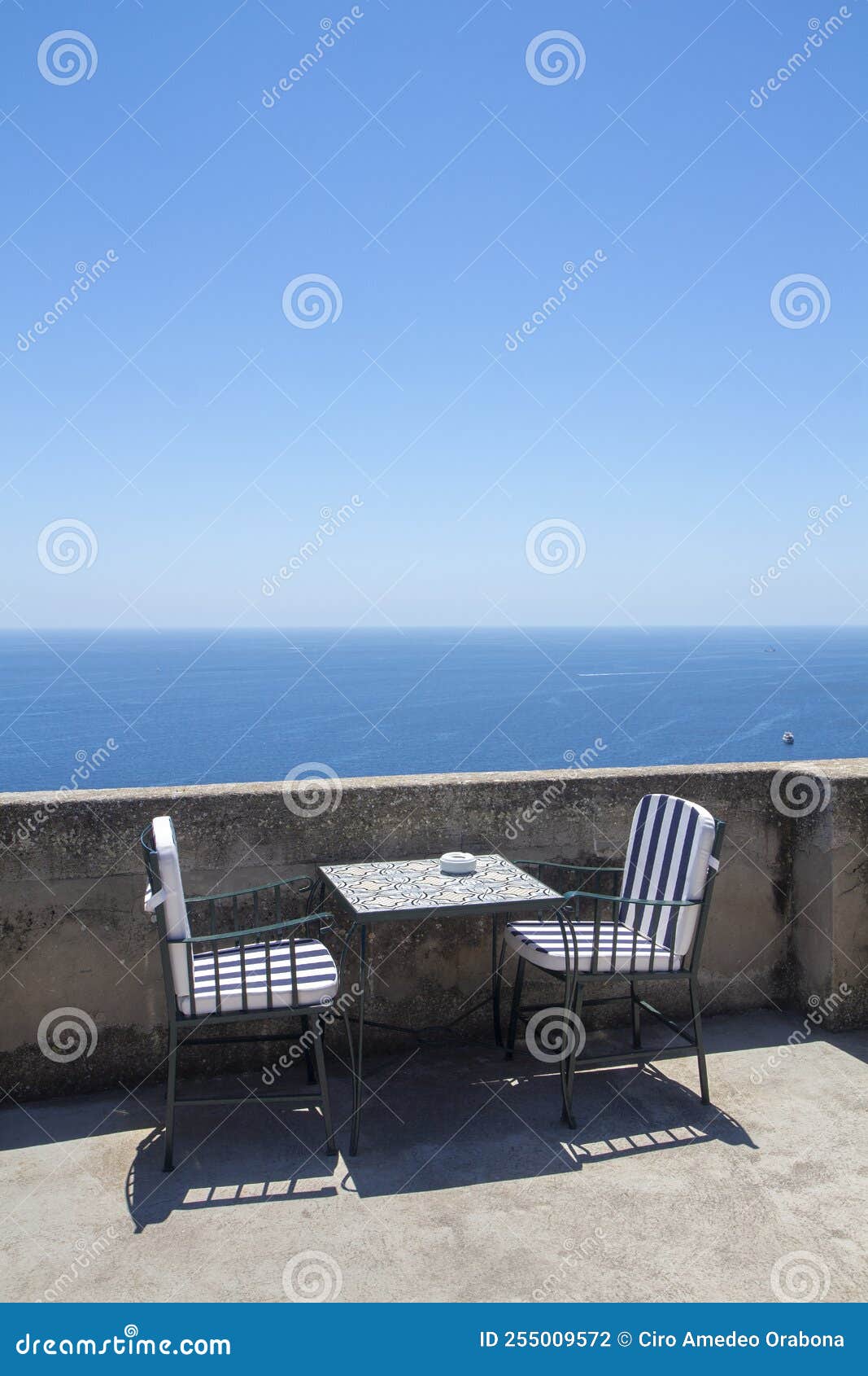 Coffee table with sea stock photo. Image of plate, ocean - 255009572