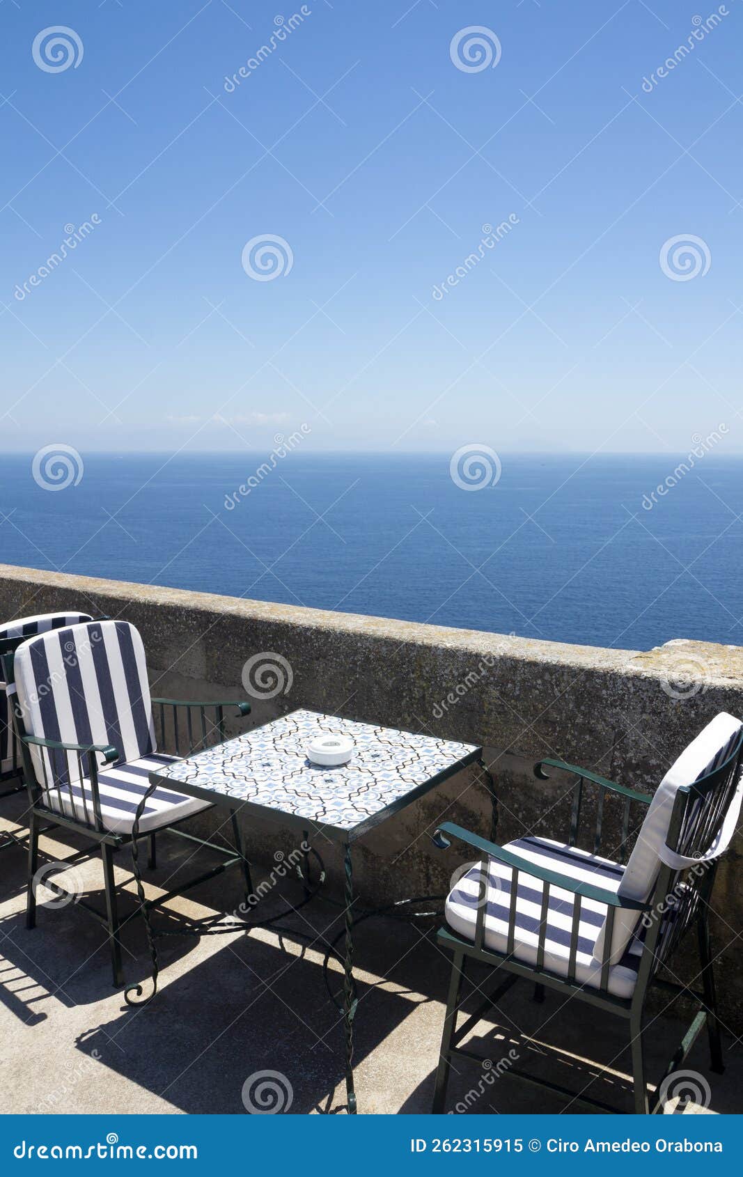 Coffee table with sea stock image. Image of hotel, island - 262315915