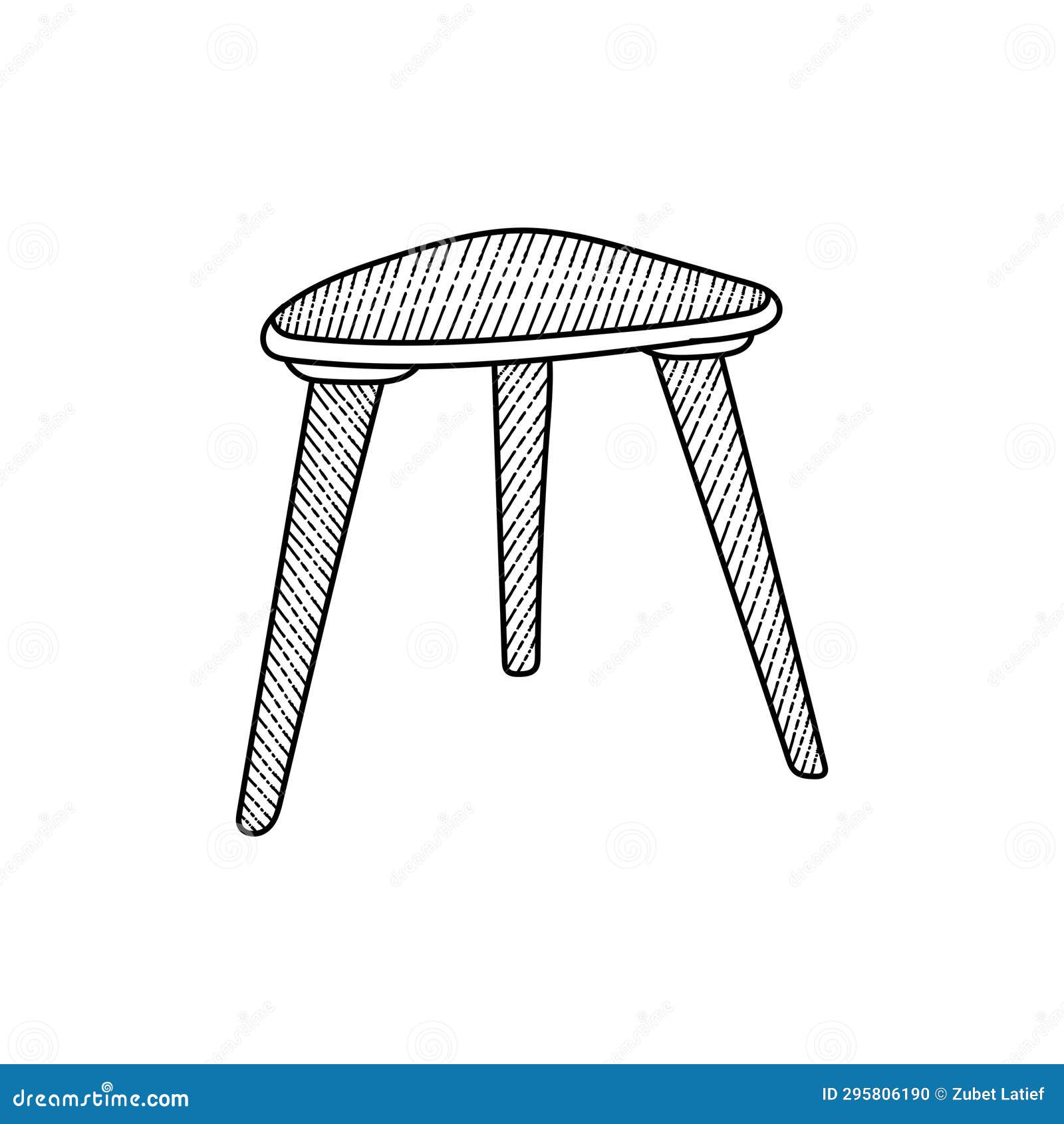 Coffee Table Simple Line Art Illustration Design Stock Vector ...