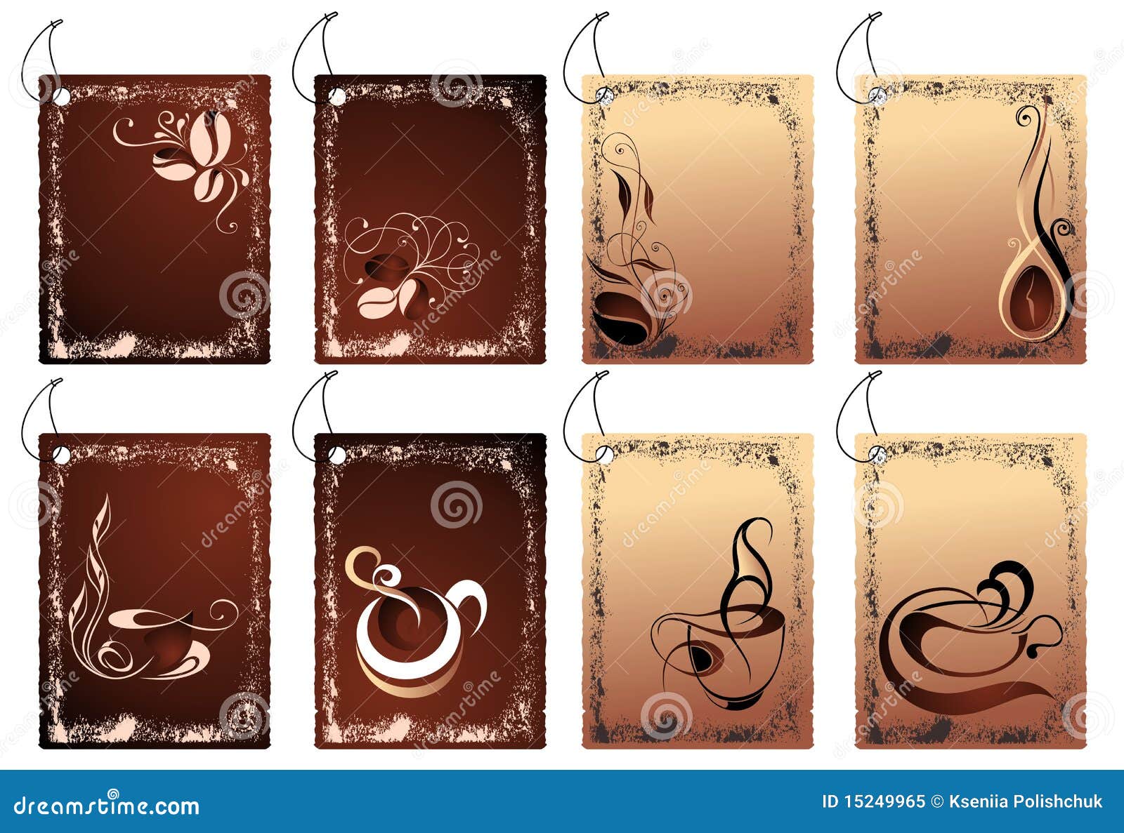 Coffee tags stock vector. Illustration of cream, coffee - 15249965