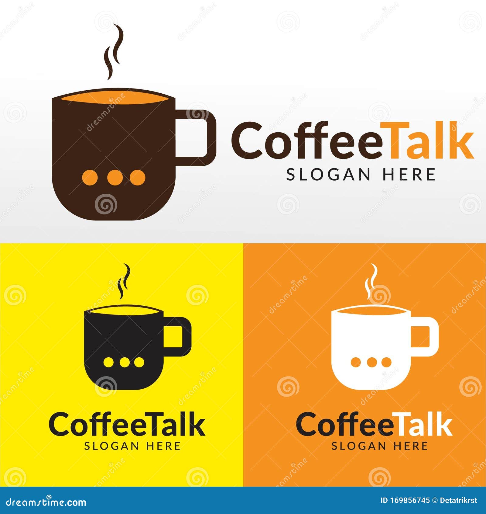 Coffee Talk Logo Design Template Vector Stock Vector - Illustration of ...
