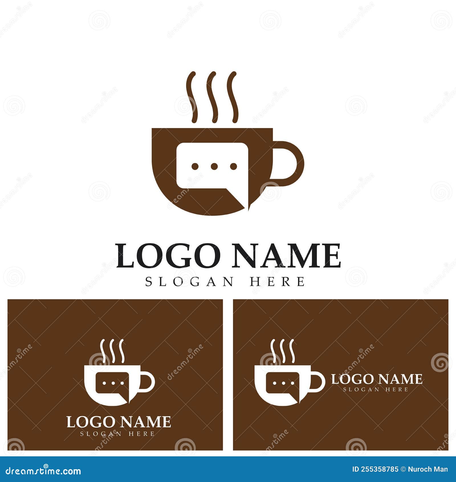 Coffee Talk Logo Vector Icon Illustration. Stock Vector - Illustration ...