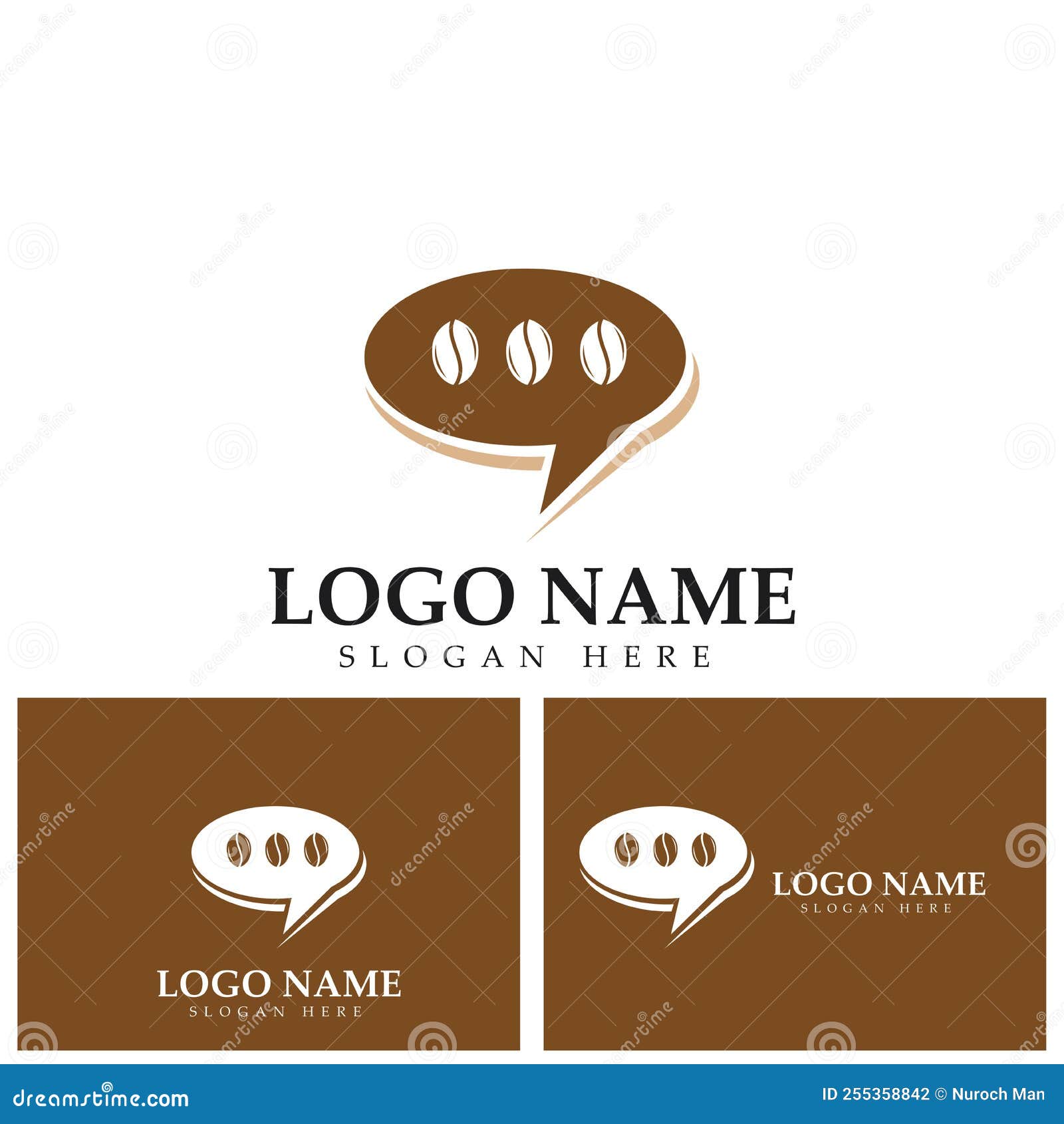 Coffee Talk Logo Vector Icon Illustration. Stock Vector - Illustration ...