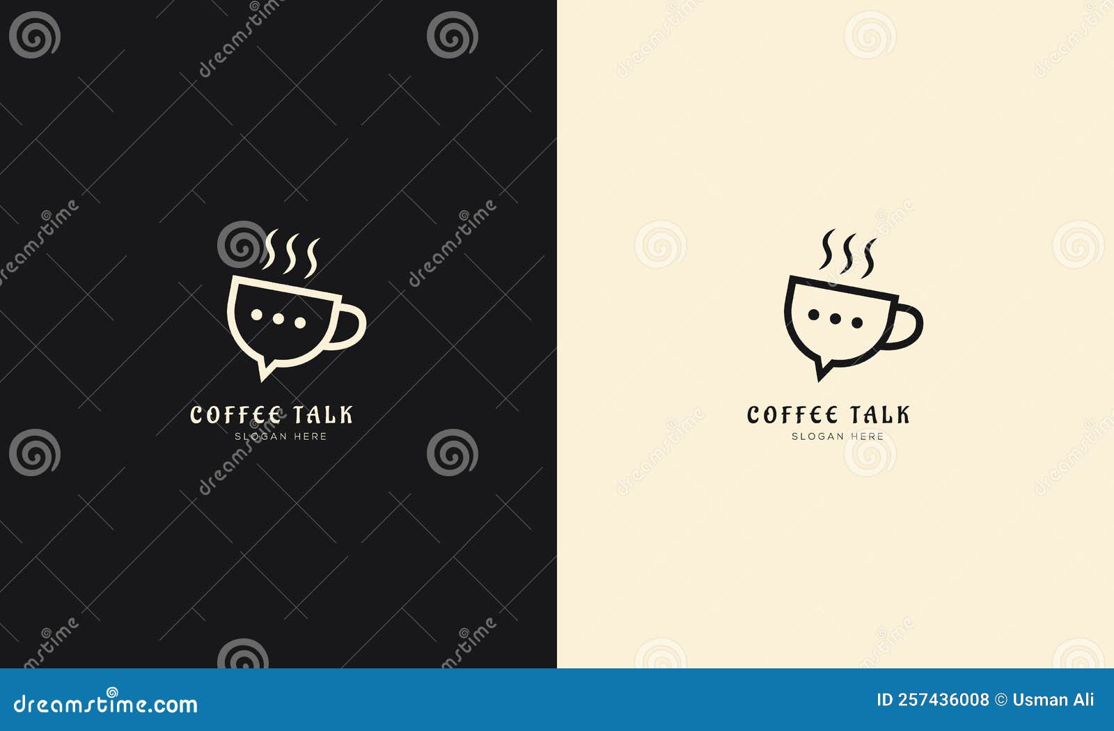 Coffee Talk Logo Vector Template or Cafe Talk Logo Design Stock Vector ...