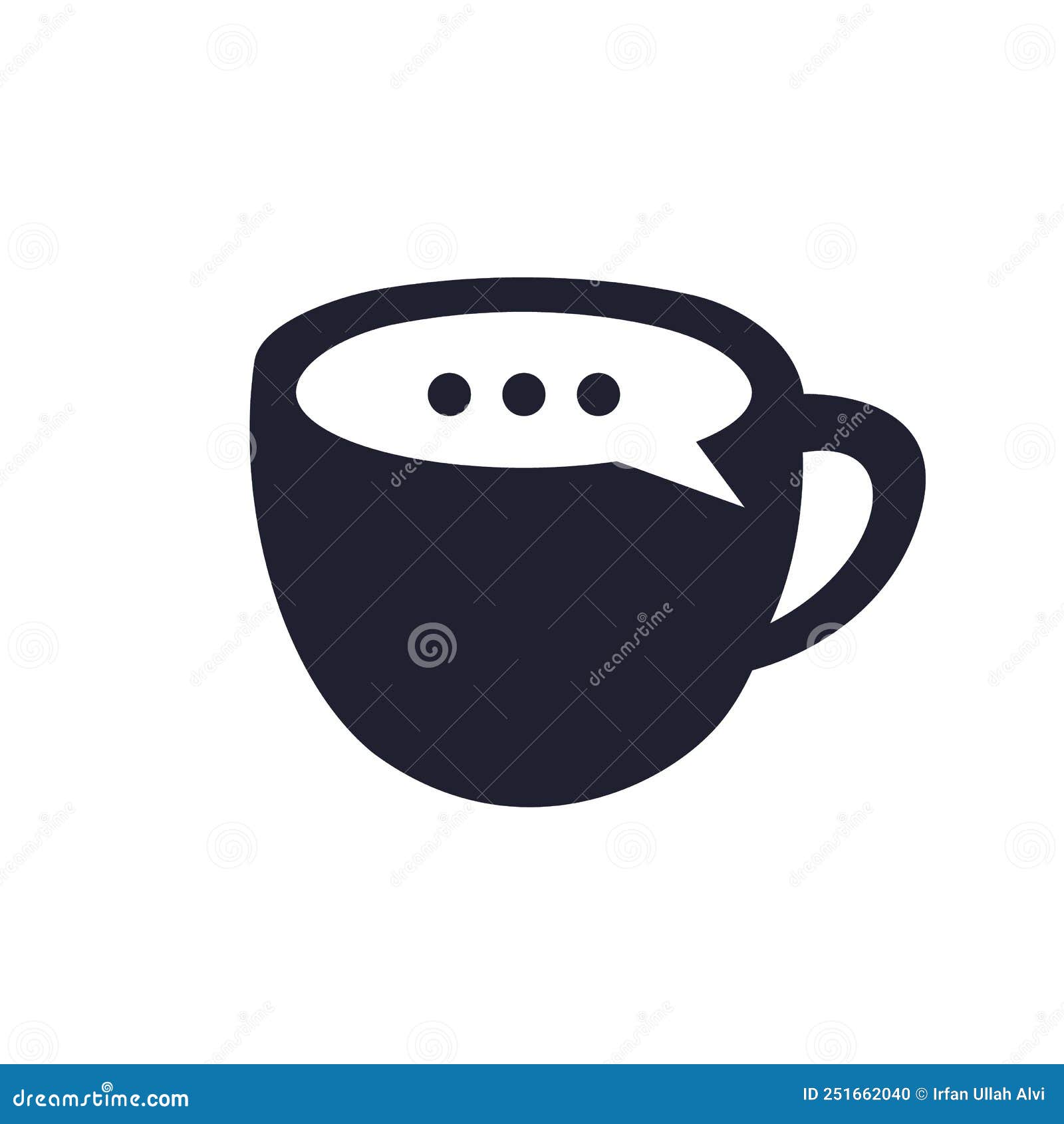 Coffee Talk Vector Logo Design. Coffee Cup with Bubble Chat Icon Vector ...
