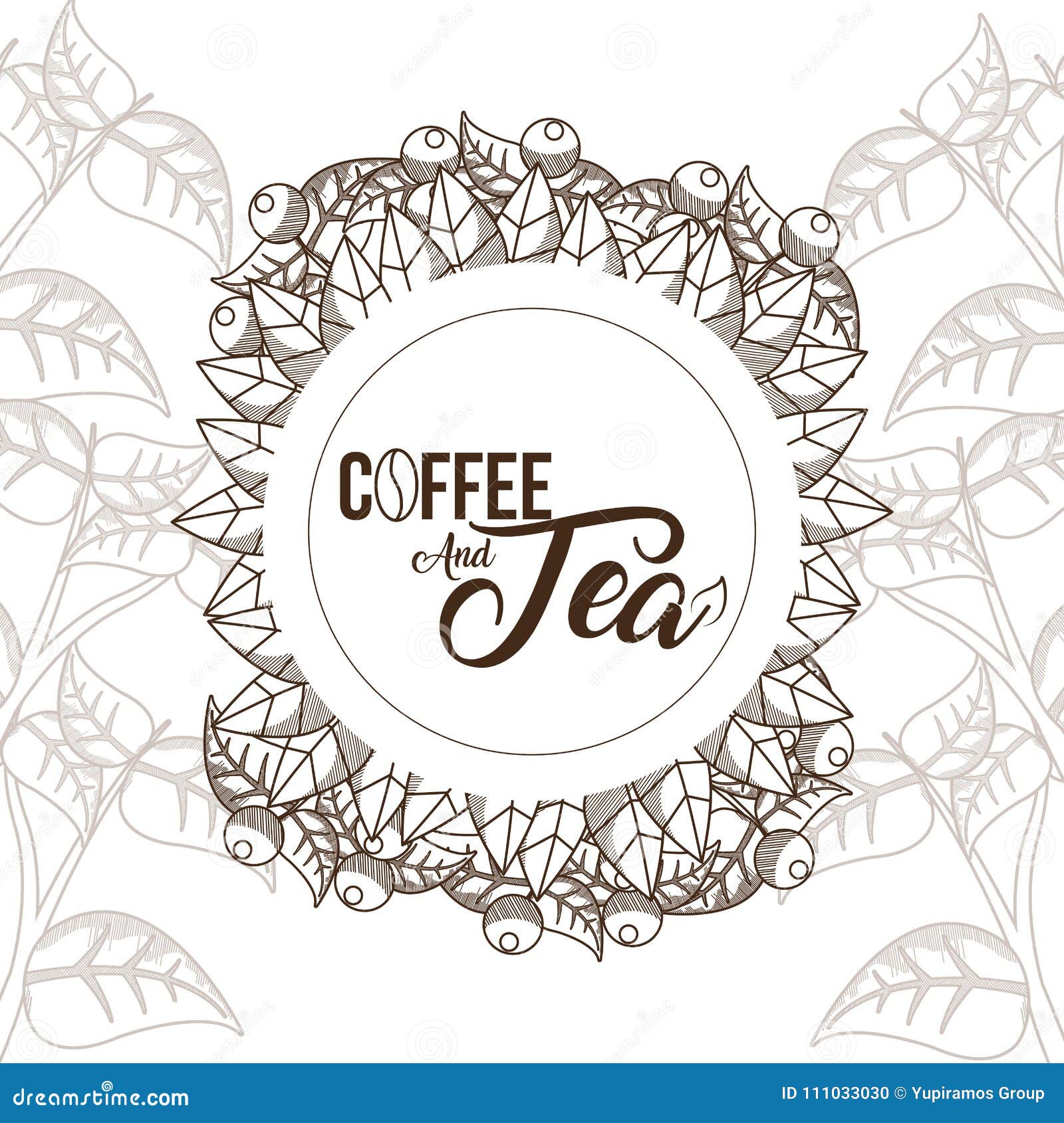 Coffee and tea concept stock vector. Illustration of liquid - 111033030