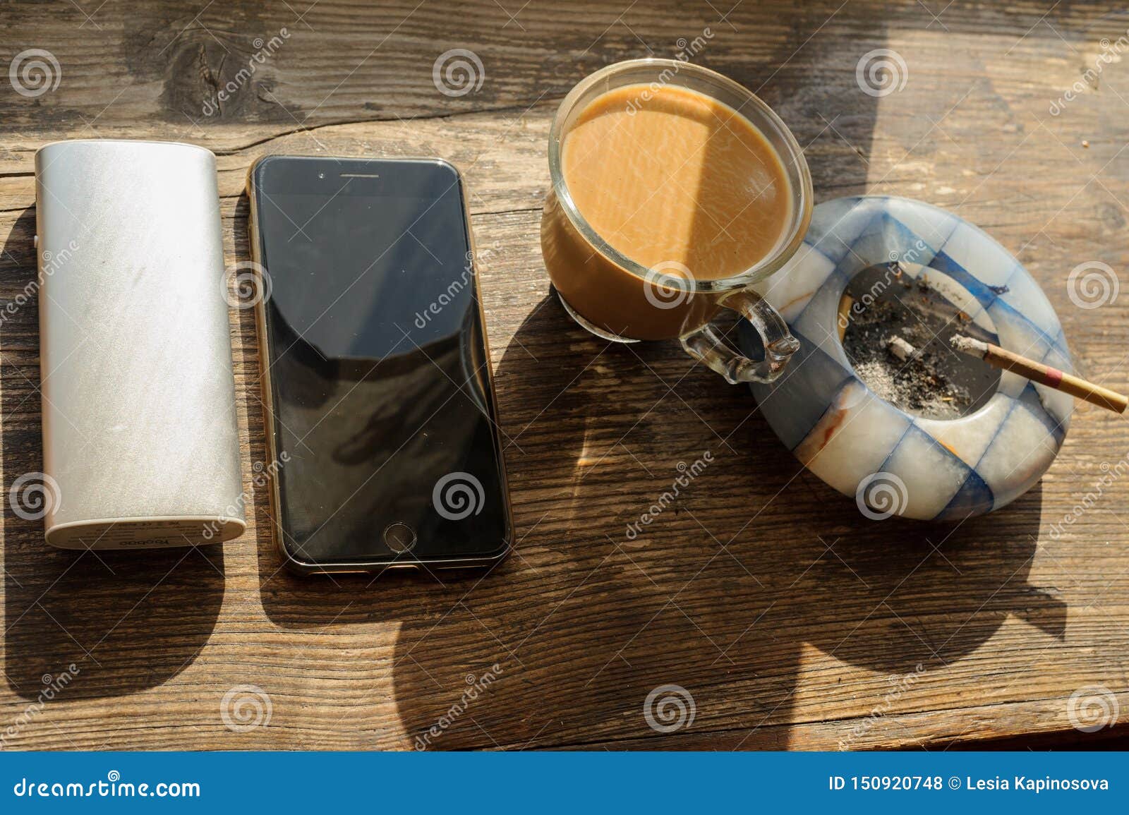 Coffee or Tea Cup and Ashtray for Cigarettes, Coffee Drinking Mug Stock ...