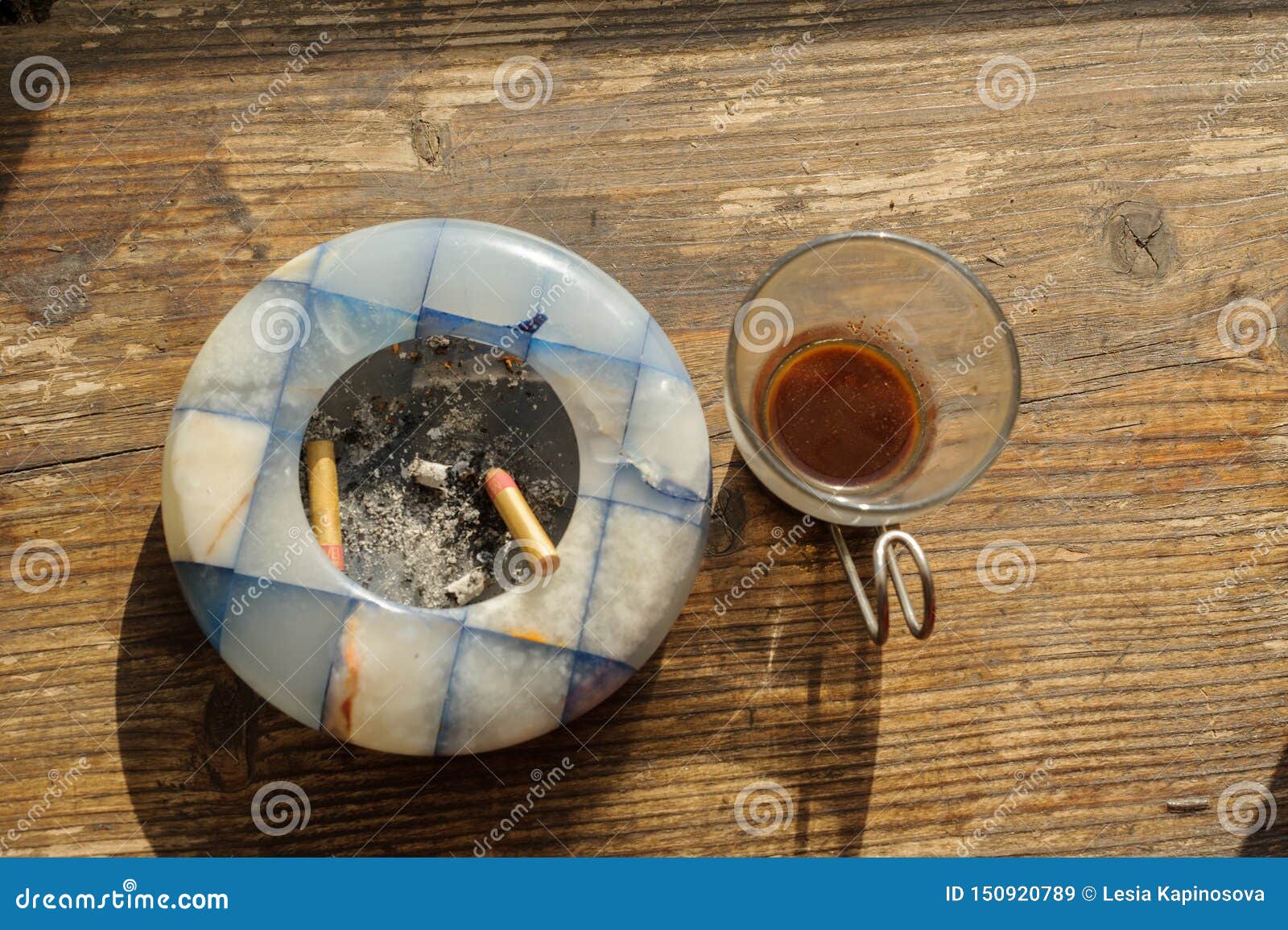 Coffee or Tea Cup and Ashtray for Cigarettes, Coffee Drinking Mug Stock ...