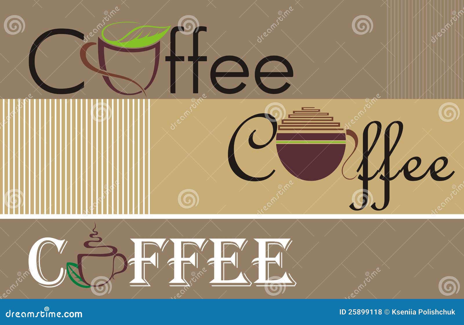 Coffee and tea design stock vector. Illustration of breakfast - 25899118
