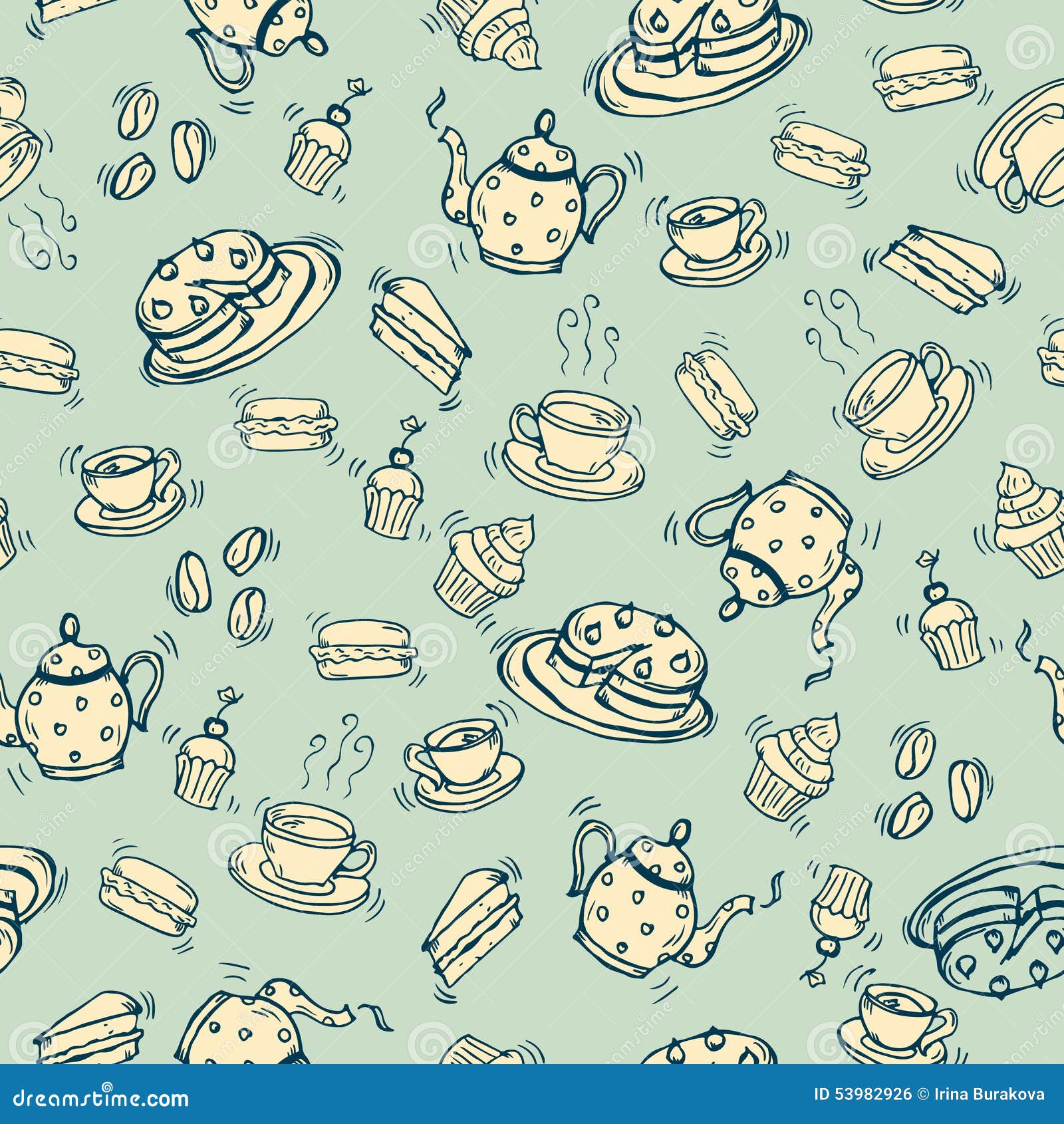 Coffee and Tea design stock vector. Illustration of candy - 53982926