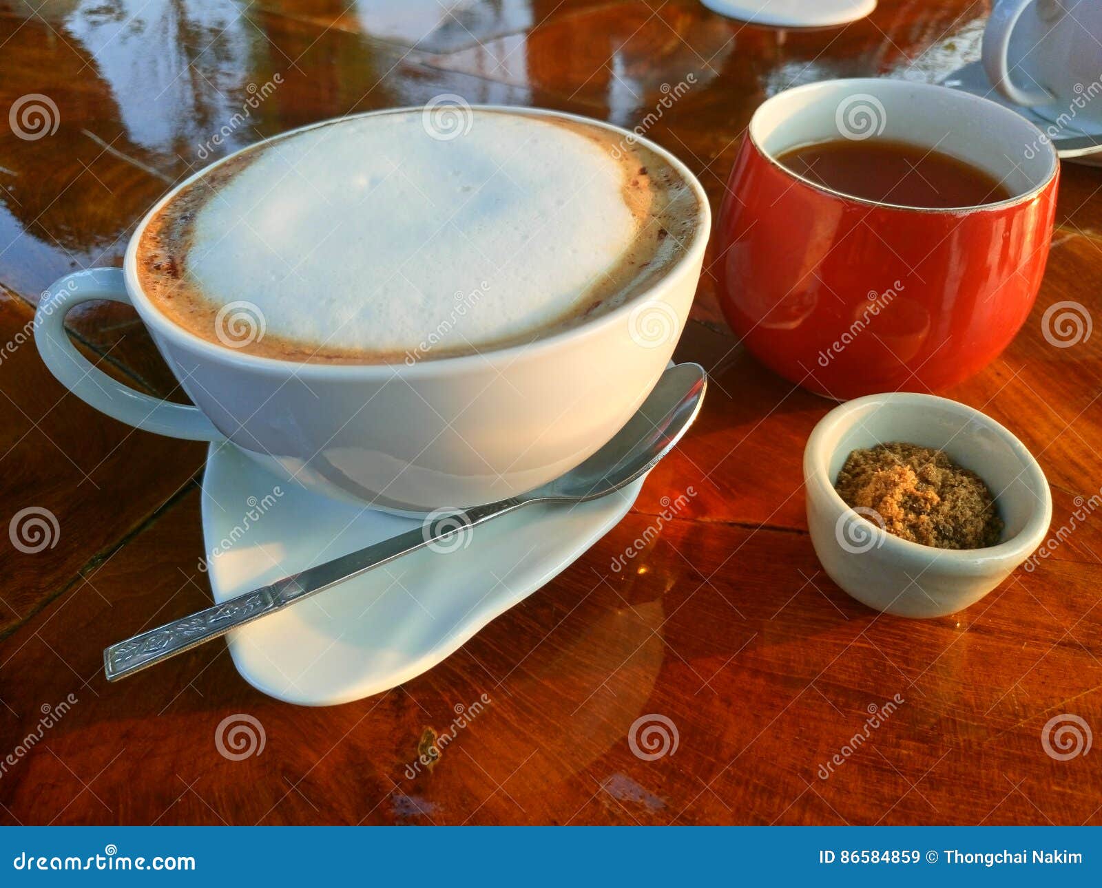 Coffee and Tea dink. stock image. Image of fresh, creamer - 86584859