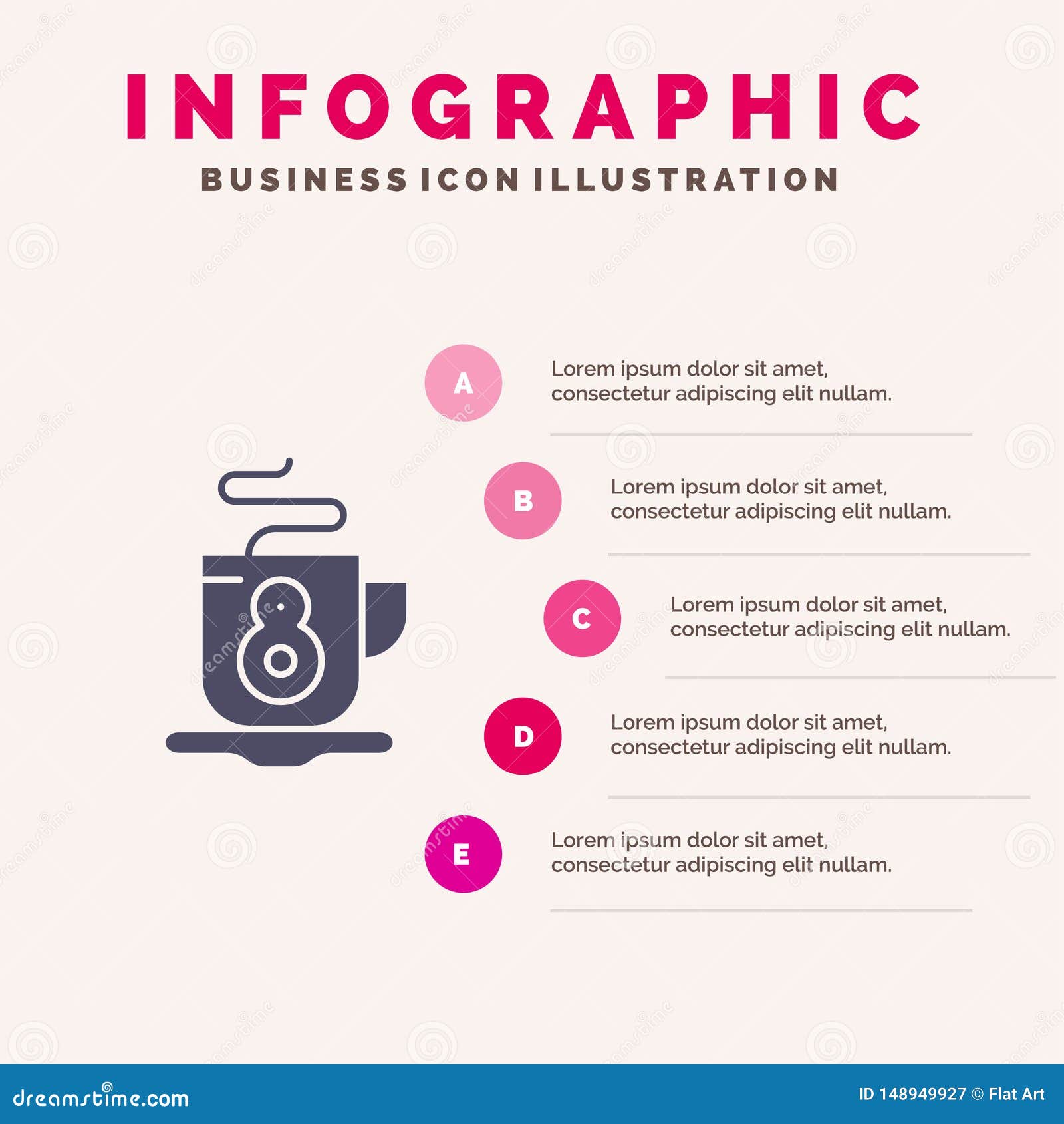 Coffee, Tea, Hot Infographics Presentation Template. 5 Steps ...