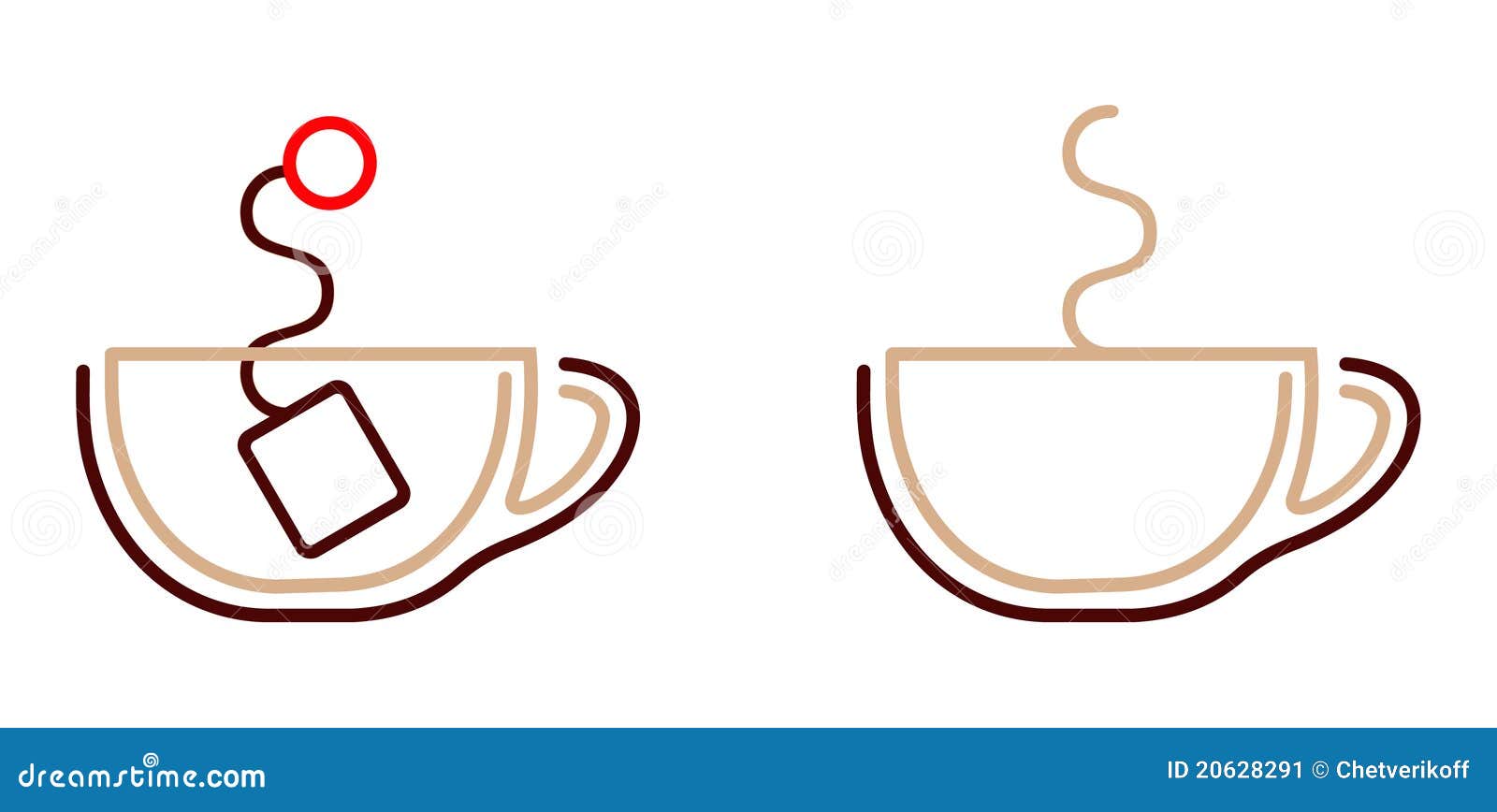 Coffee and Tea - icon stock vector. Illustration of directions - 20628291