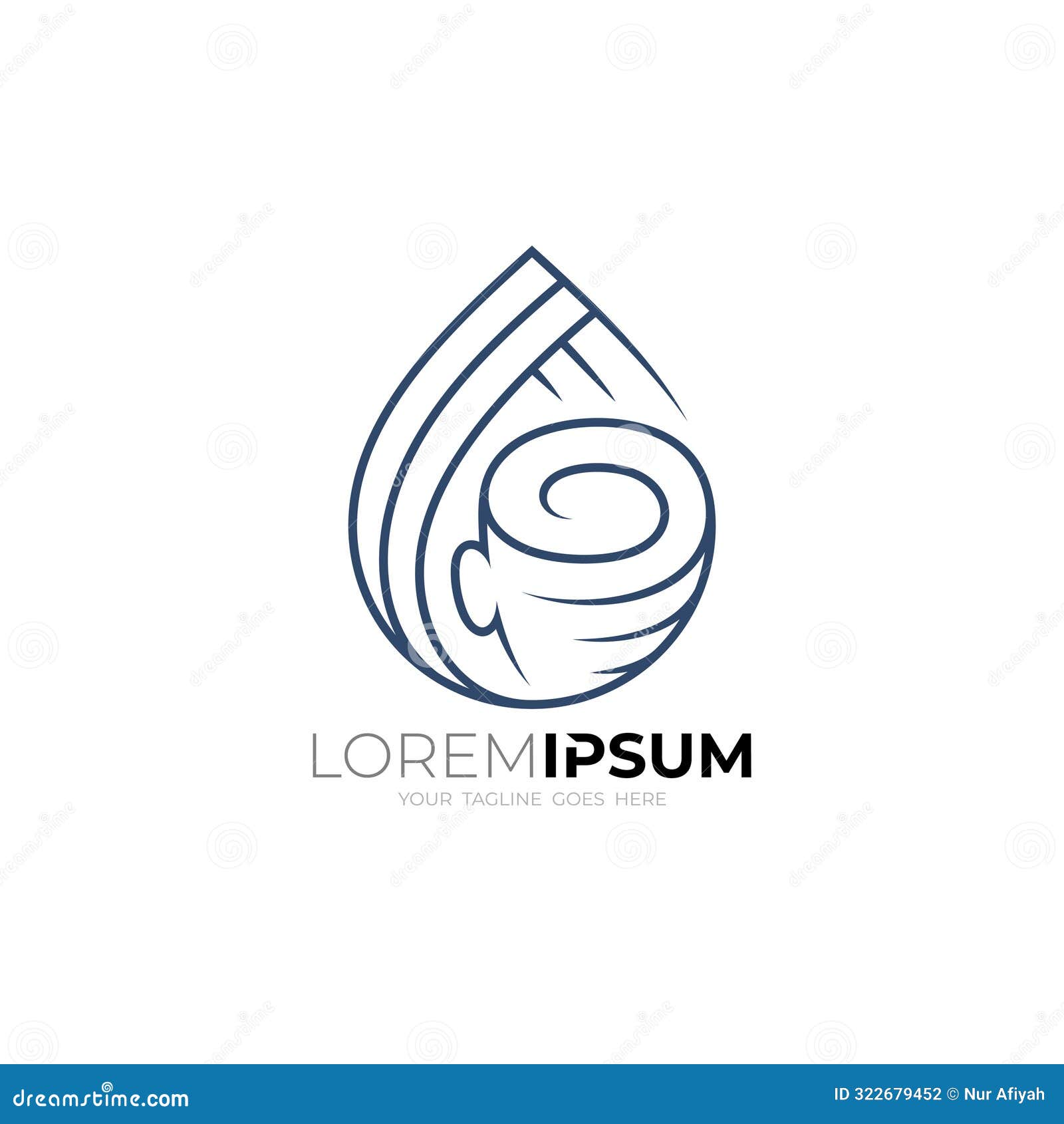 Coffee and Tea Water Drop Icon, in Line Style Stock Vector ...