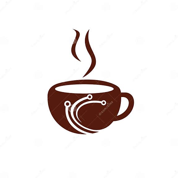 Coffee Tech Vector Logo Design. Stock Vector - Illustration of idea ... Coffee Tech Vector Logo Design. Stock Vector - Illustration of idea ...
