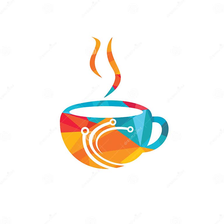 Coffee Tech Vector Logo Design. Stock Vector - Illustration of ... Coffee Tech Vector Logo Design. Stock Vector - Illustration of ...