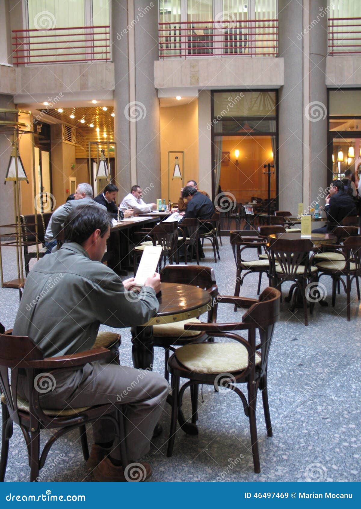 Coffee terrace editorial stock image. Image of reservation - 46497469