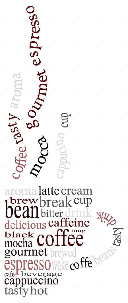 Coffee text stock vector. Illustration of cartoon, textual - 11242416