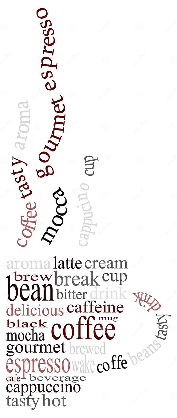 Coffee text stock vector. Illustration of cartoon, textual - 11242416