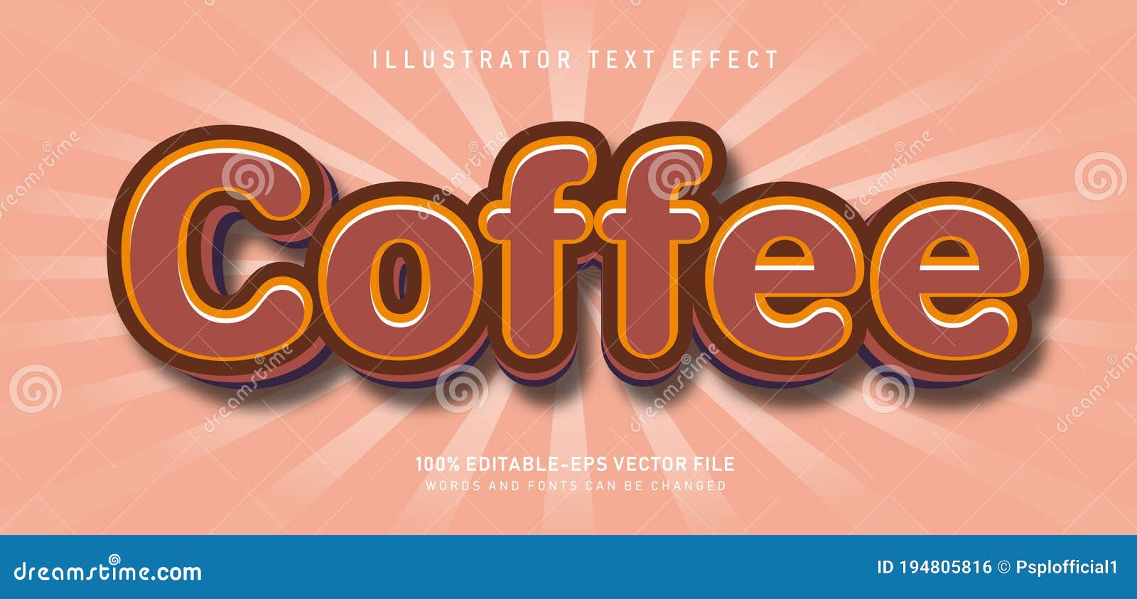 Coffee Text Effect Design Vector Stock Vector - Illustration of design ...