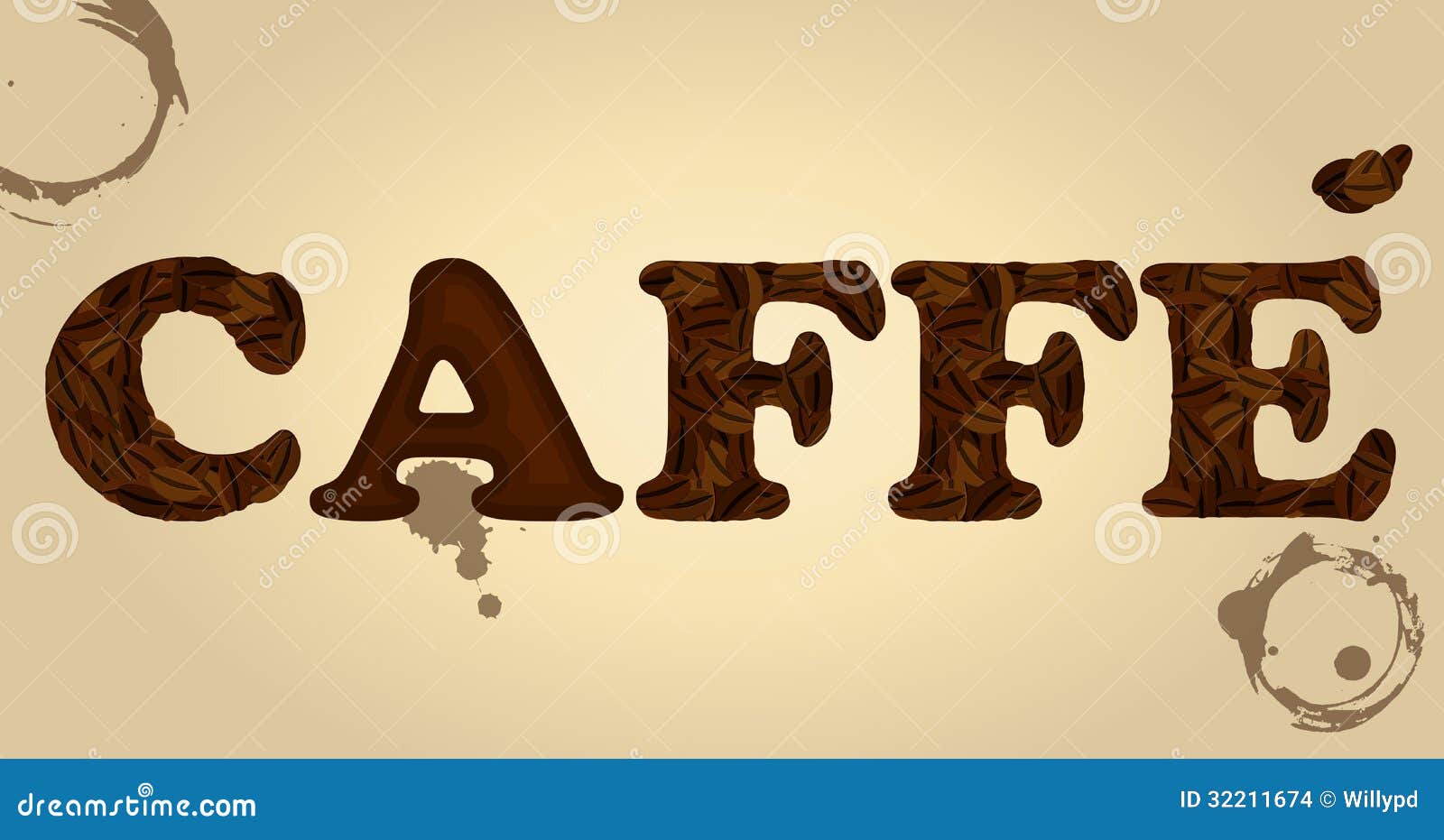 Coffee text stock vector. Illustration of drink, design - 32211674