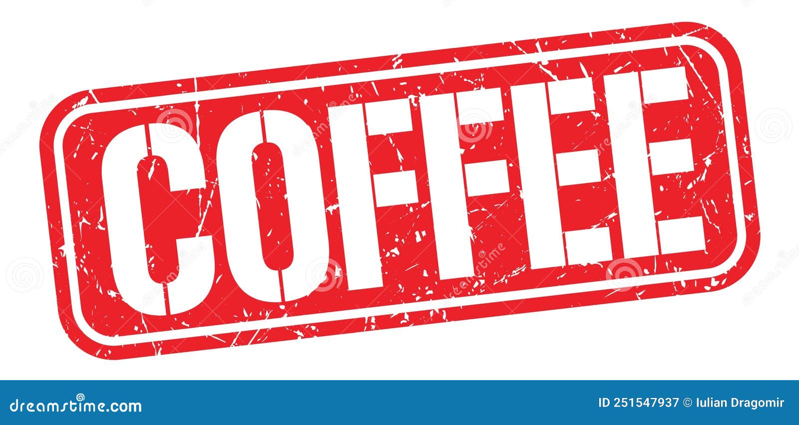 COFFEE Text Written on Red Stamp Sign Stock Illustration - Illustration ...
