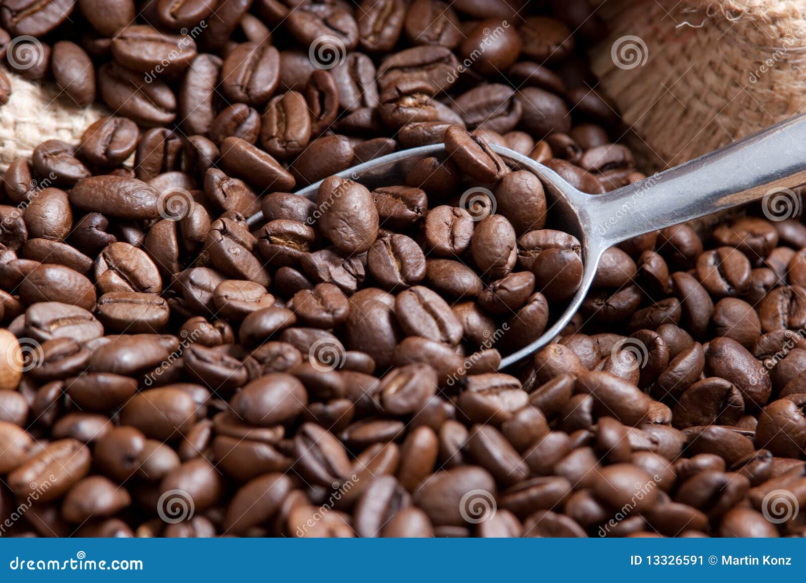 Coffee theme stock image. Image of spoon, fabric, bean - 13326591