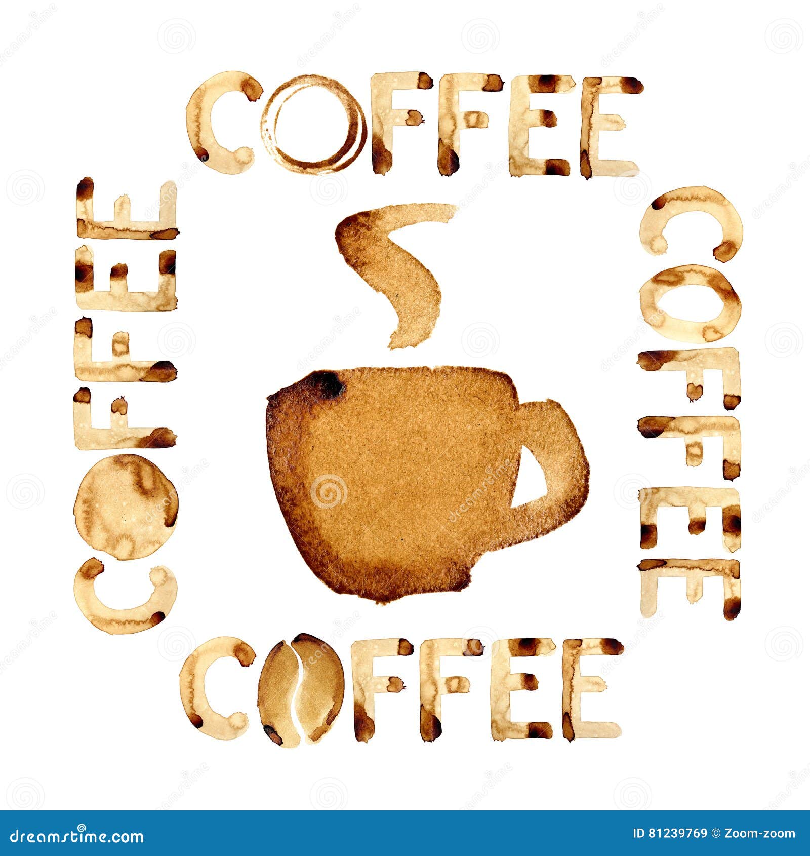Coffee theme design stock illustration. Illustration of closeup - 81239769